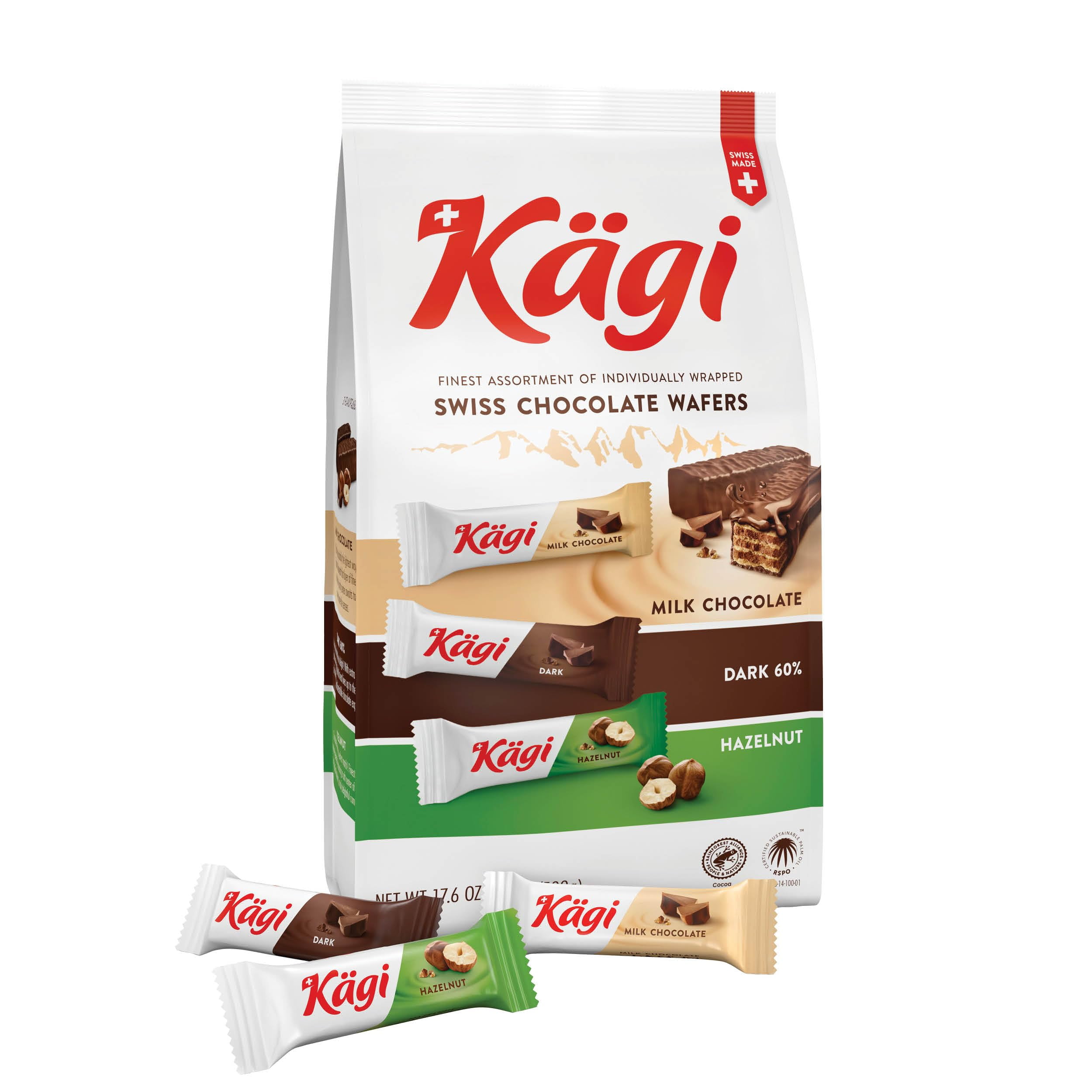 Kägi Swiss Chocolate Covered VTF5 Wafers Assorted Bag - Crispy Coated ...