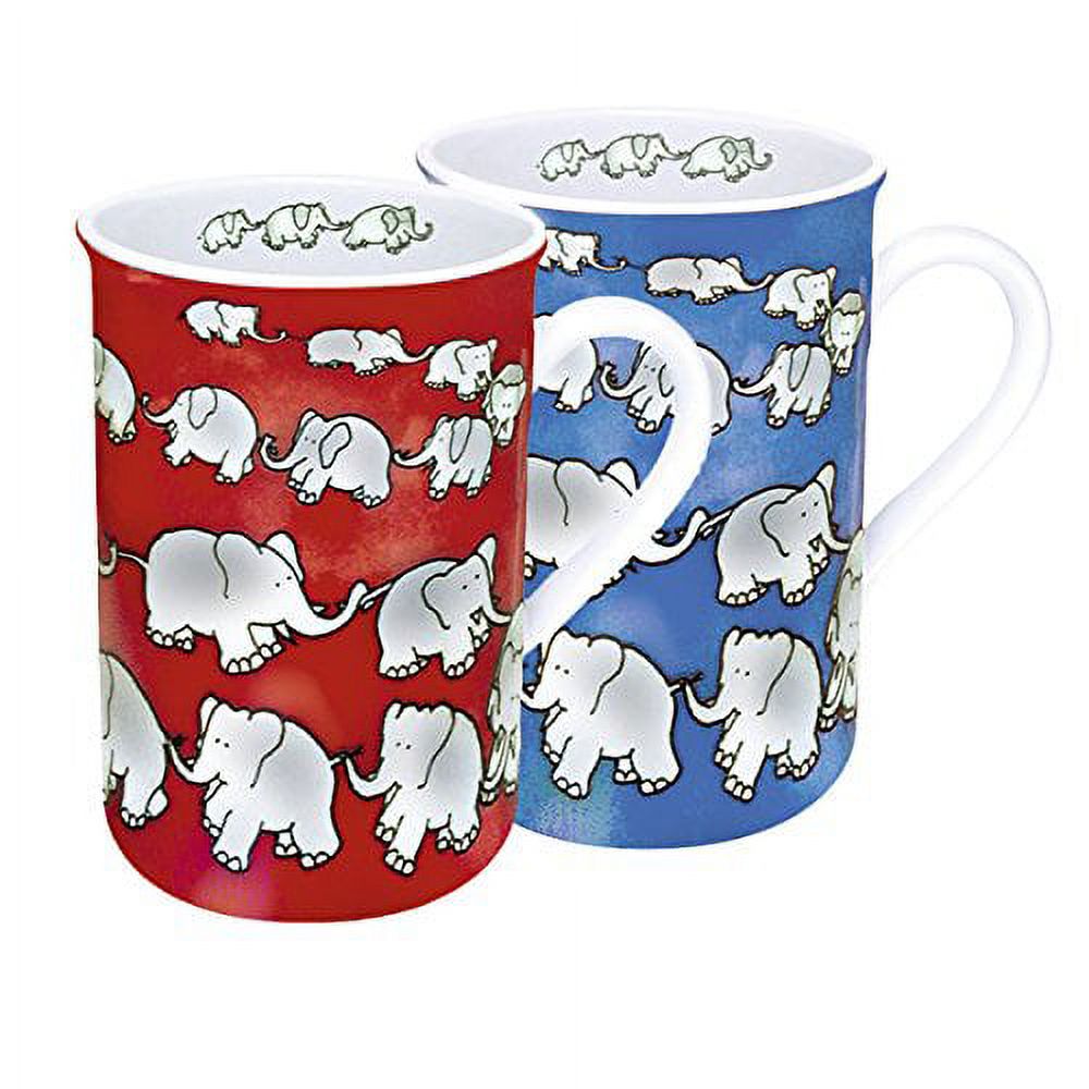 Könitz Mug Chain of Elephants - Blue and Red - Walmart.com