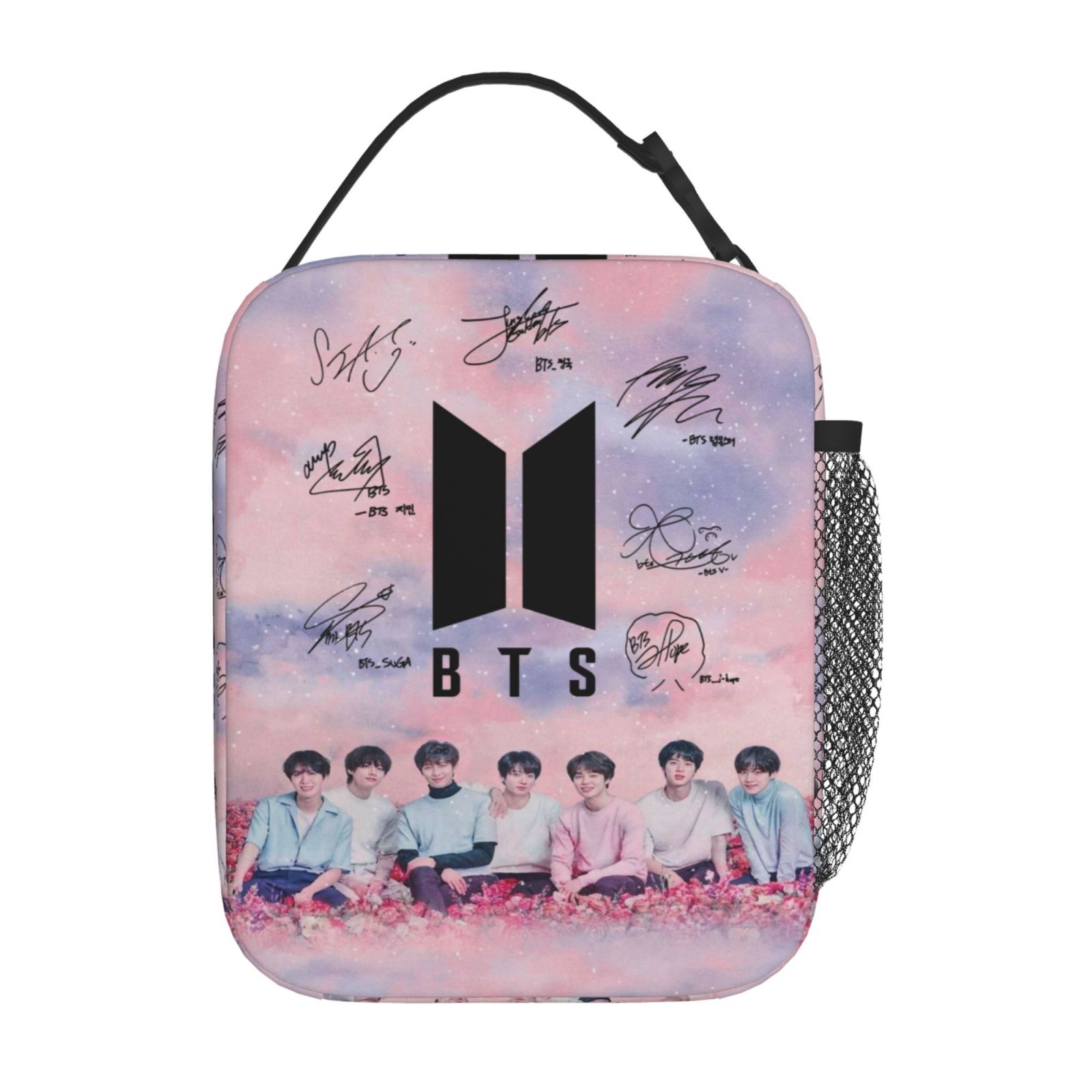 K-pop BTS Lunch Bag Love Yourself Lunch Box Multi Function Reusable ...