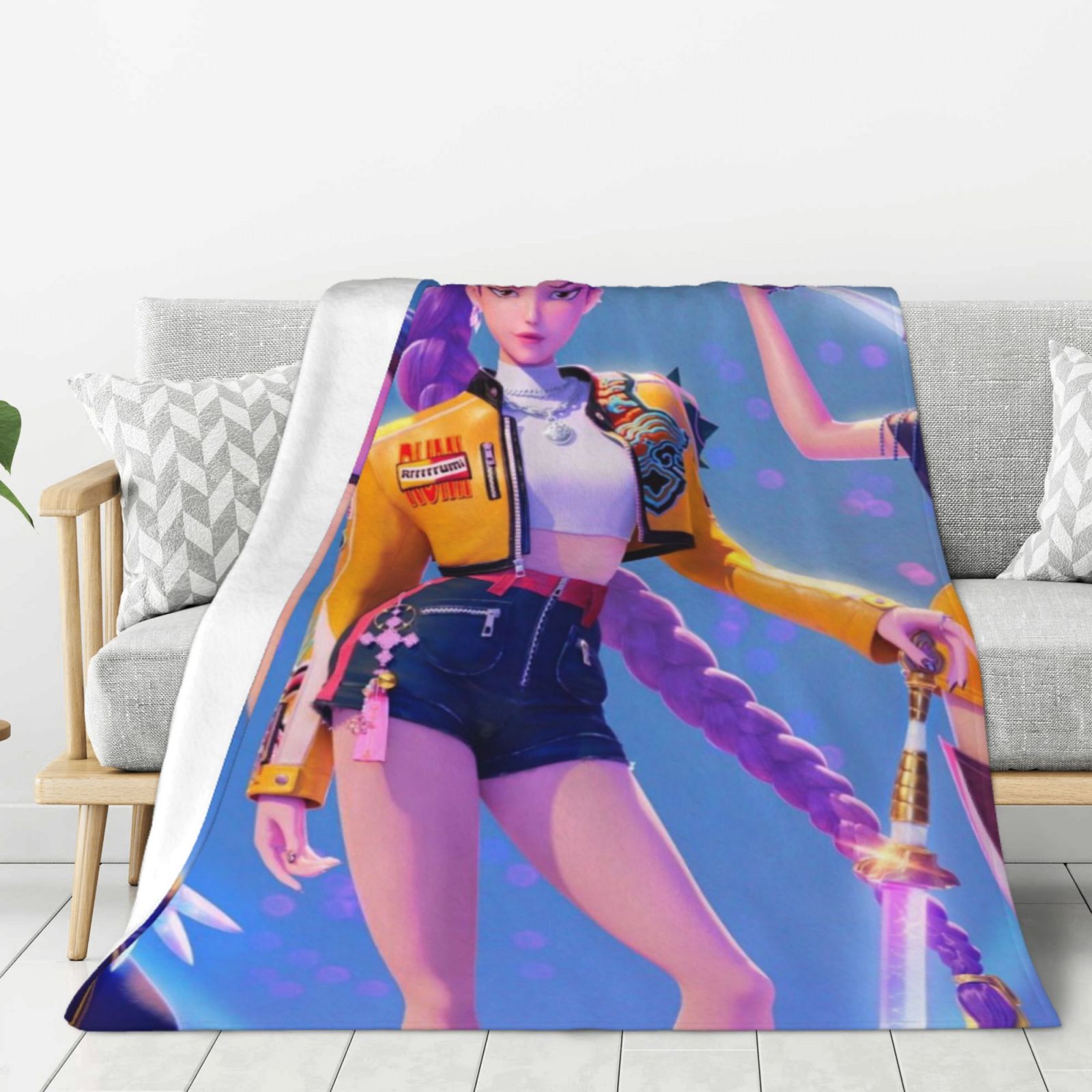 K pop De-mon Hu&nt-ers Poster Throw Blanket for Aldult Kid,Super Soft ...
