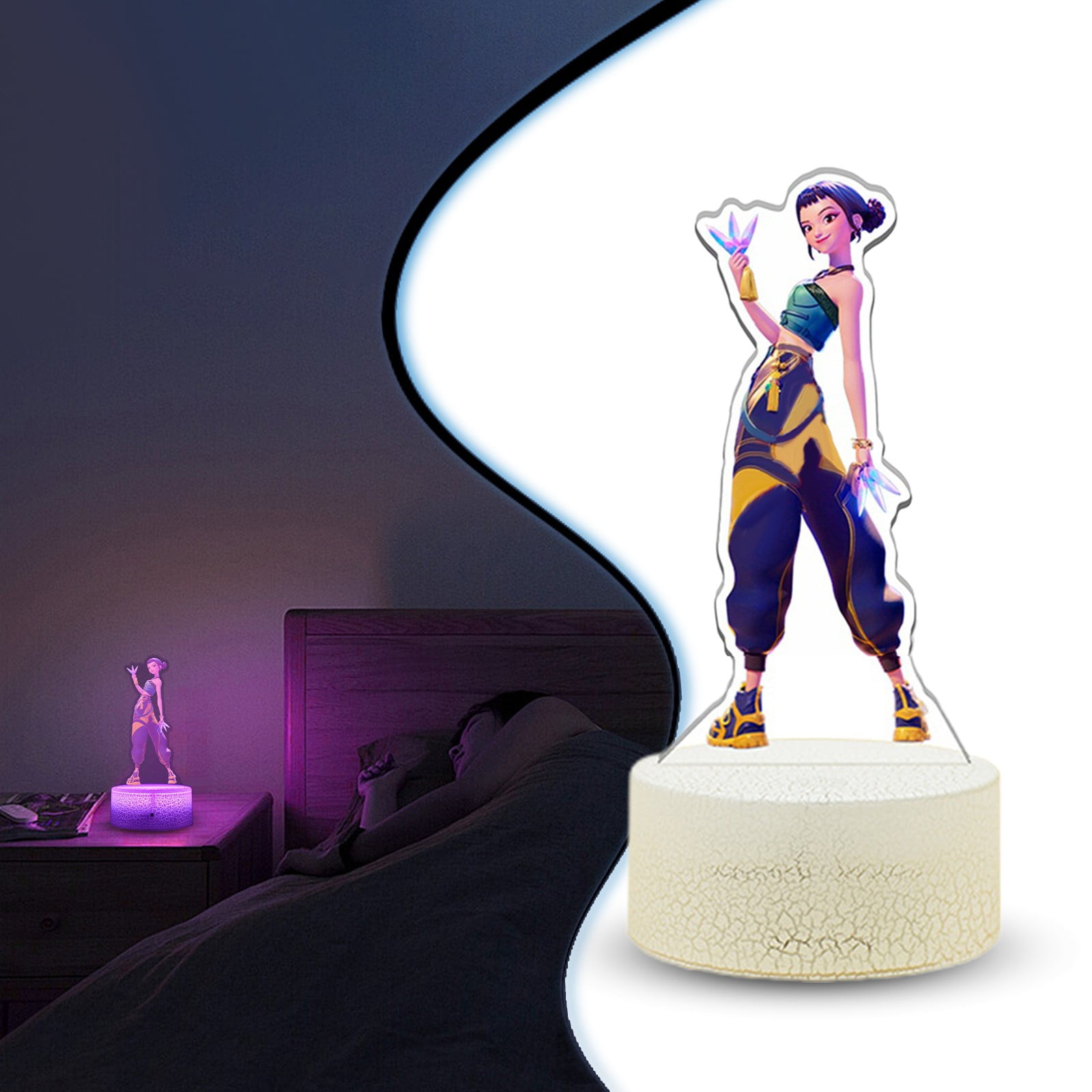 K-pop Demon Hunt-ers Night Light,3D LED Lamp,16 Color Changing Night ...