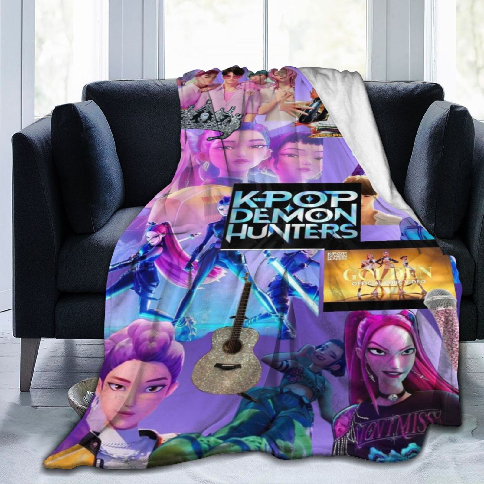 K-pop Demon Hunter blanket features an ultra-soft idol-inspired design ...