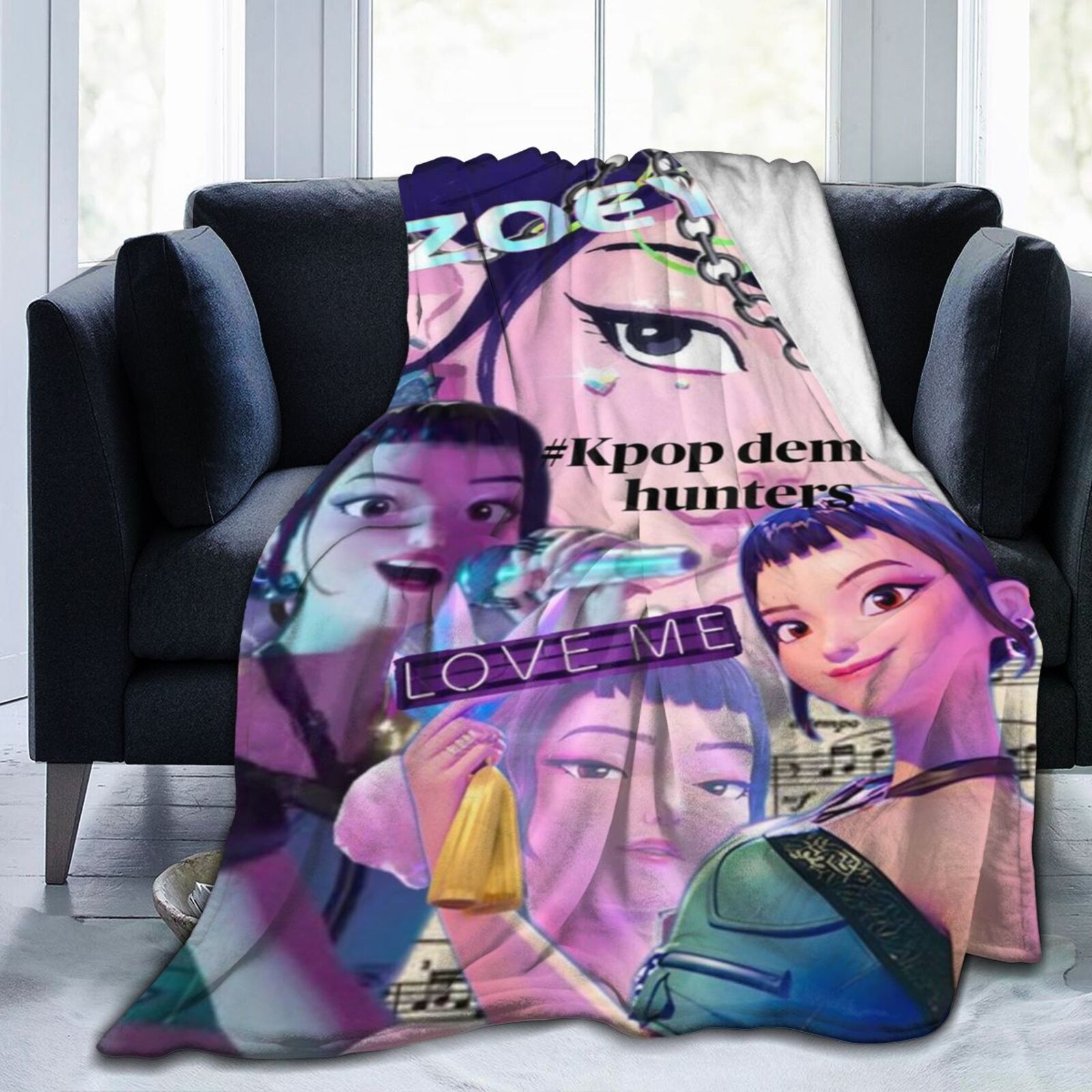 K-pop Demon Hunter blanket features an ultra-soft idol-inspired design ...