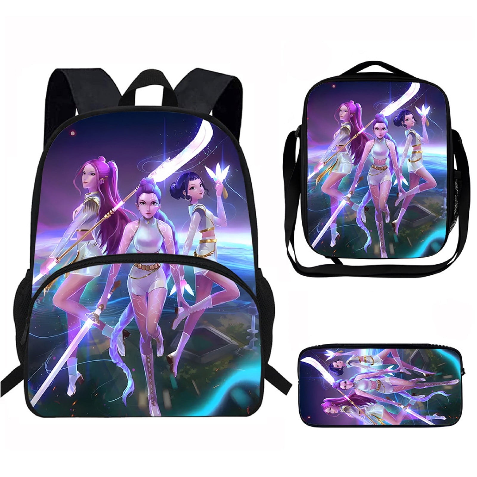 Demon Hunters Backpack Shoulder Bag, Cartoon Large Capacity Students ...