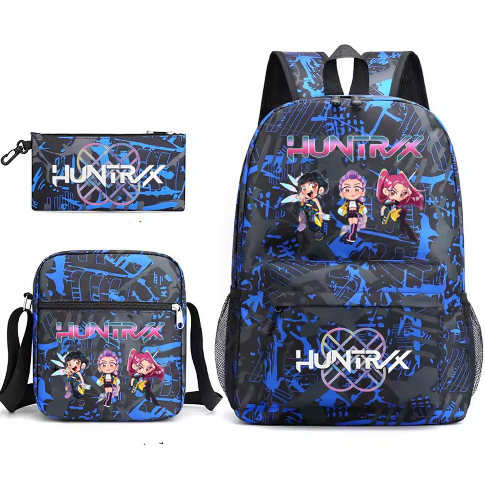 Demon Hunters Backpack Shoulder Bag, Cartoon Large Capacity Students ...