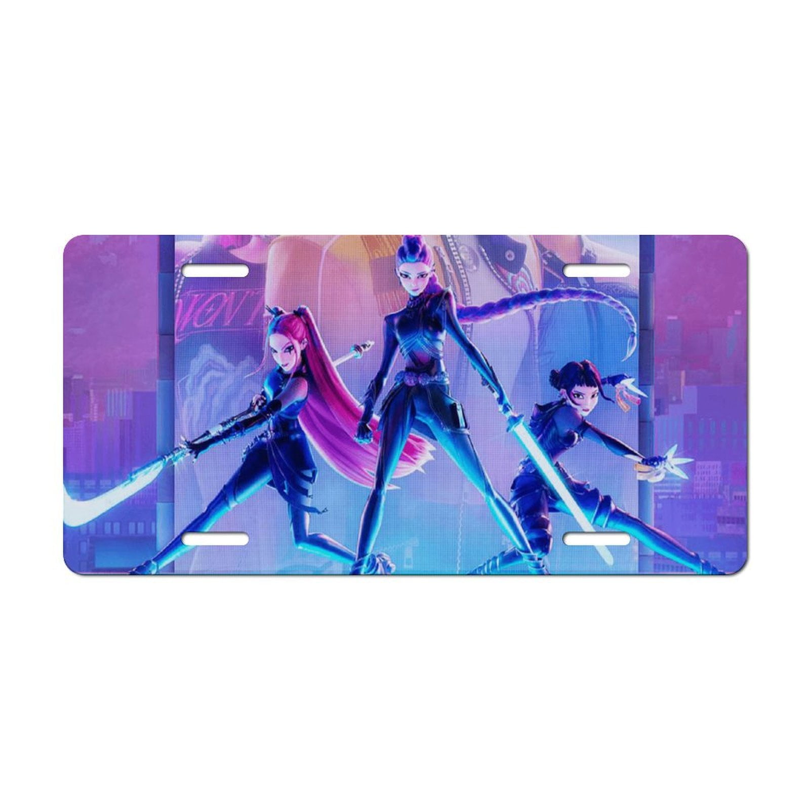 K-pop Demon Hunters License Plate For Cars 6x12 Inch Rustproof Aluminum ...