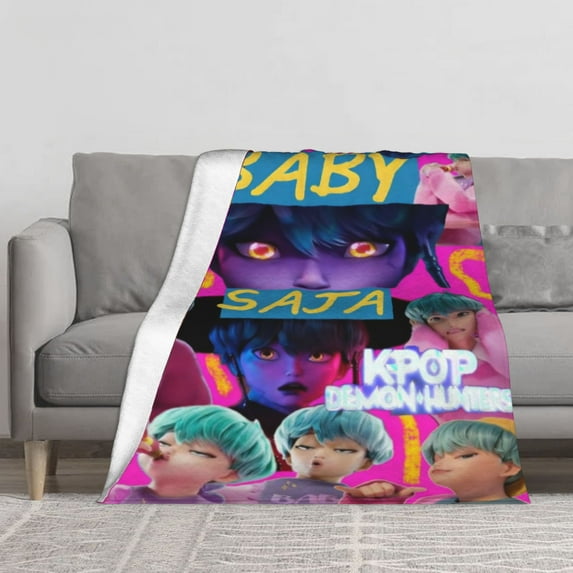 K pop Music Hunter Ba by Sa ja Ultra-Soft Micro Fleece Blanket Multi ...