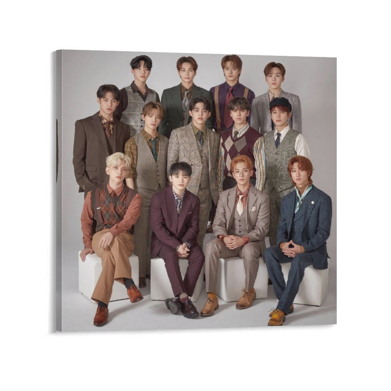 K-pop Seventeen Boy Band Poster Poster Cool Artworks Painting Wall Art ...