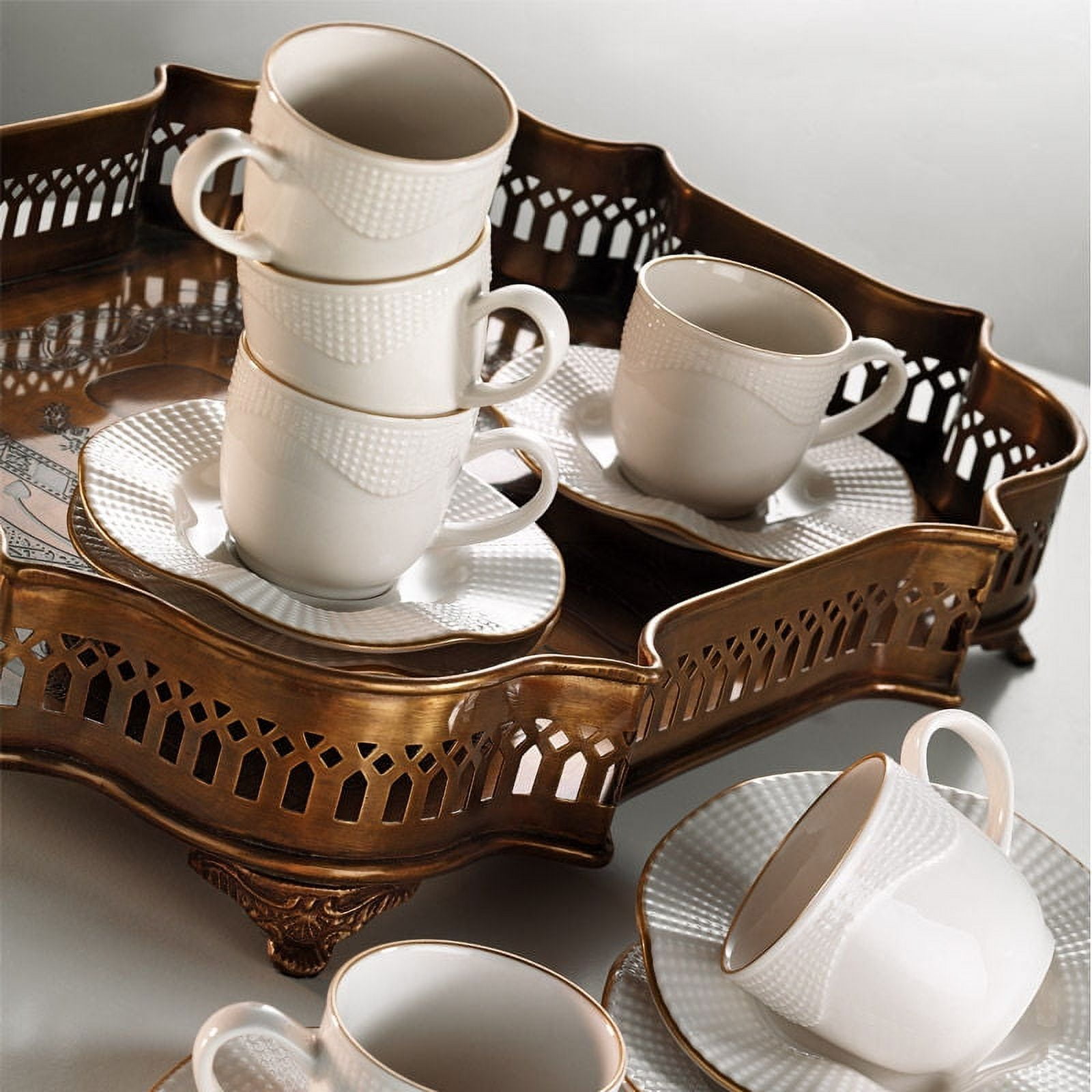 Kütahya Porselen - Lunar - Cream, Gold Coffee Cup Set - Walmart.com