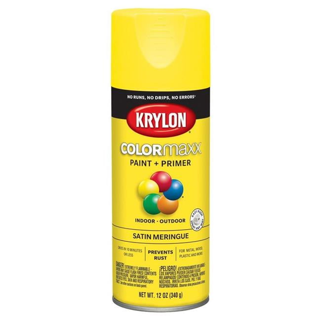 K05570007 COLORmaxx Spray Paint + Primer, Satin Meringue, 12-oz ...