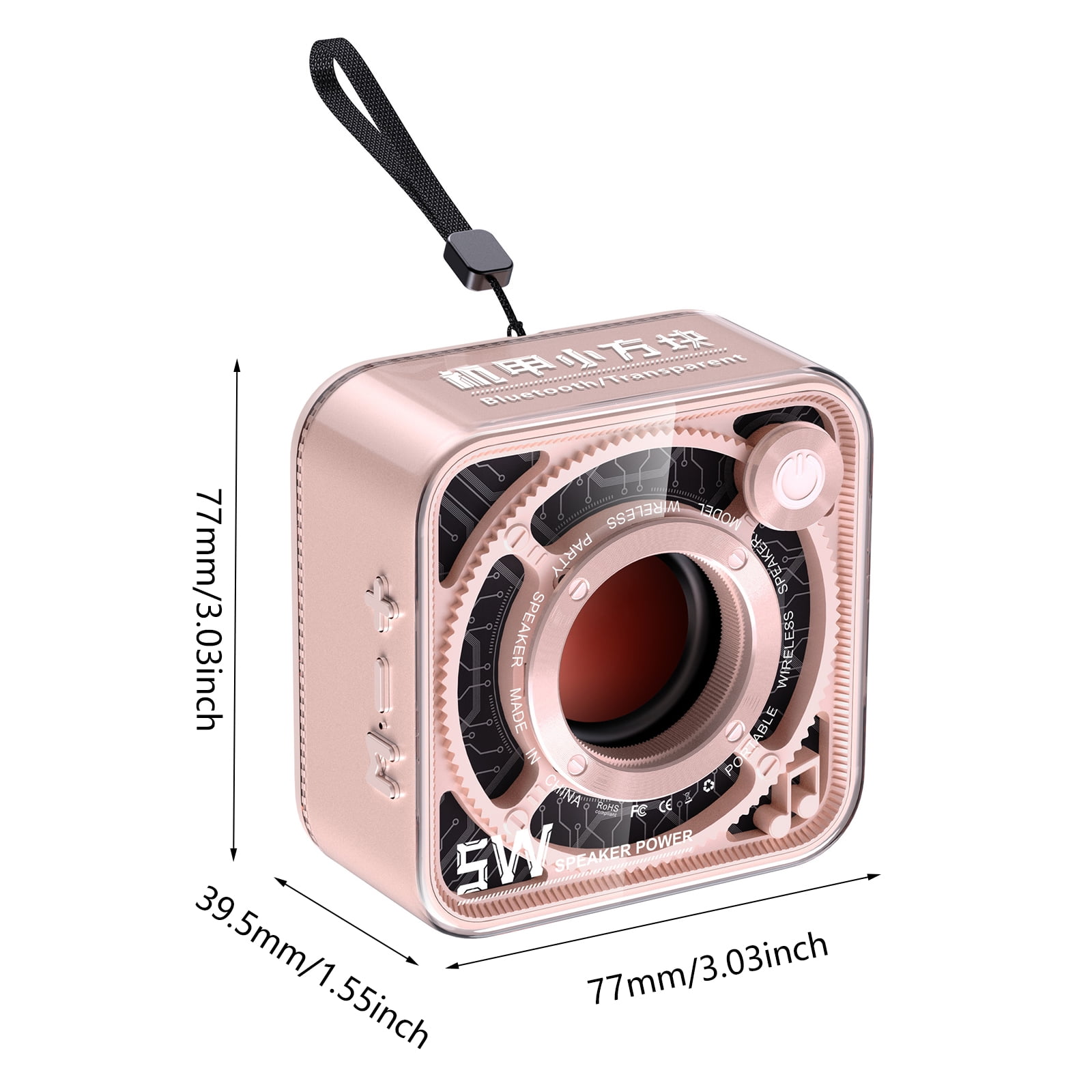 K07 mecha music speakers the bass transparent wireless 600mah tws stereo surround subwoofer ...