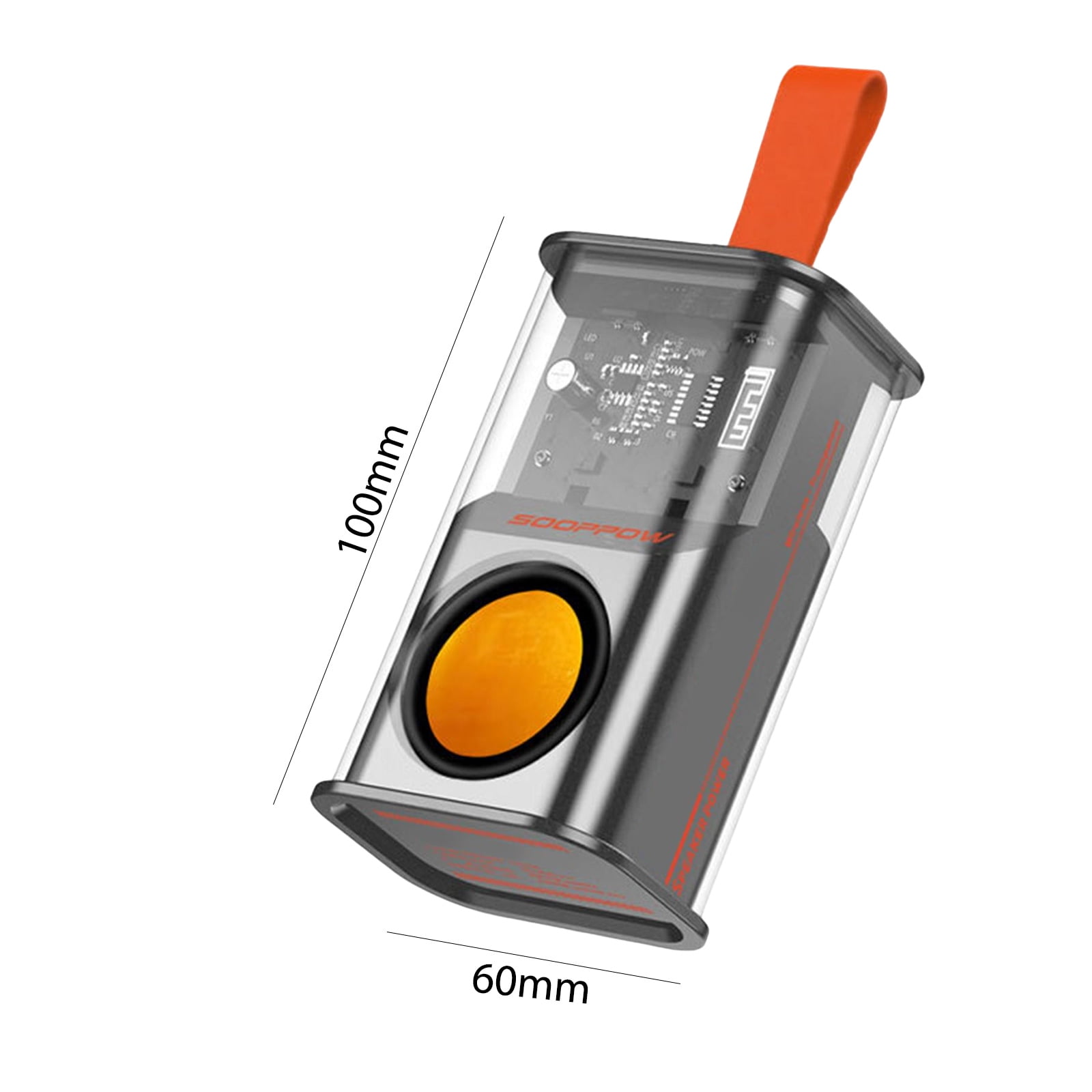 K07 transparent mecha wireless bluetooth speaker sound light rhythm subwoofer tws stereo ...