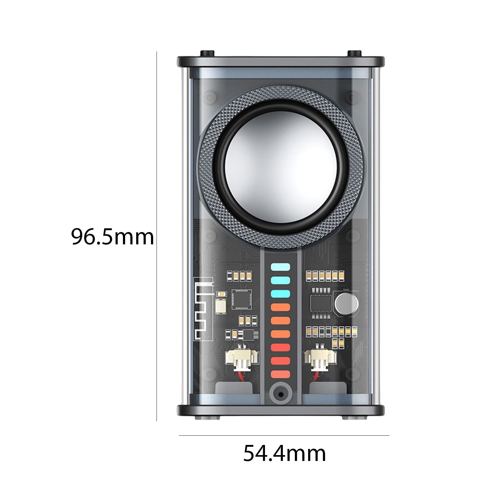 K07 transparent mecha wireless bluetooth speaker sound light rhythm subwoofer tws stereo ...