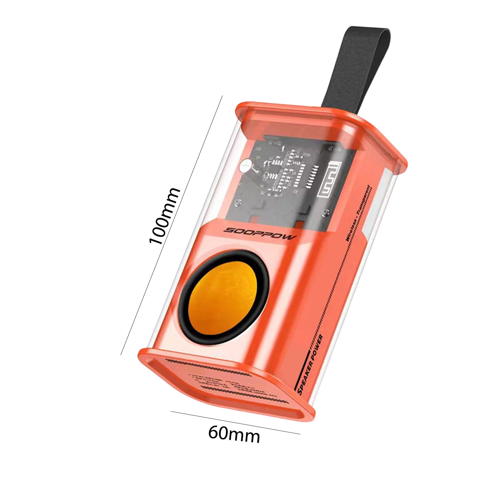 K07 transparent mecha wireless bluetooth speaker sound light rhythm subwoofer tws stereo ...