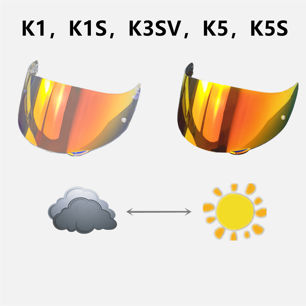 K1 Photochromic shield for AGV K1 K1S K3SV K5S K5 face shield ...