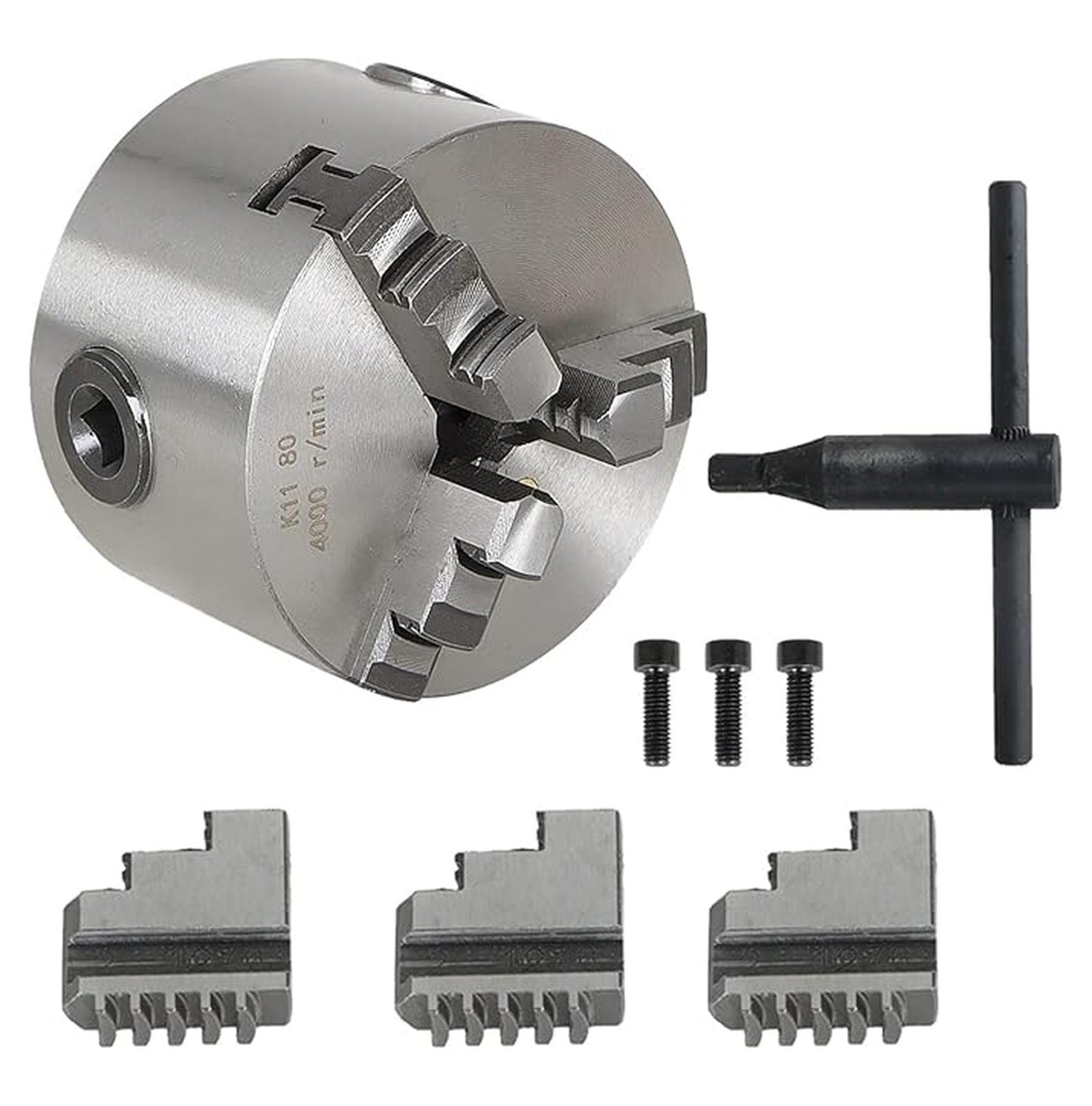 K11-80 3 Inch 3 Jaw Self Centering Lathe Chuck 3" for CNC Drilling ...