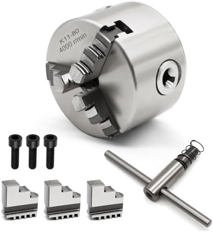 K11-80 Self Centering 3 Inch Lathe Chuck 4000 r/min 3 Jaw Comes with a ...