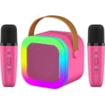 K12 Dual Microphone Karaoke Bluetooth Speaker RGB Light Two 5W Speakers ...