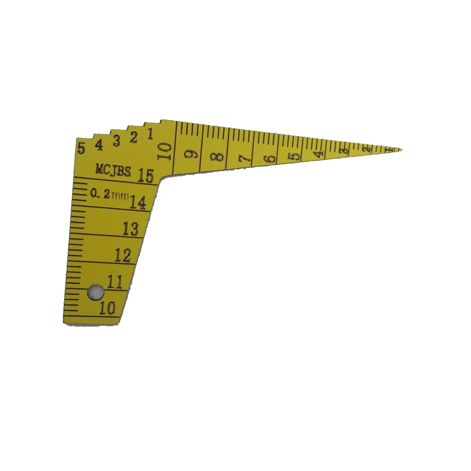 K15SG plastic feeler gauge 1-15mm Taper Welding Feeler Gauge Gage Gap ...