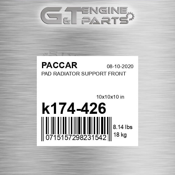 K174-426 PAD RADIATOR SUPPORT FRONT fits Paccar (New OEM) - Walmart.com