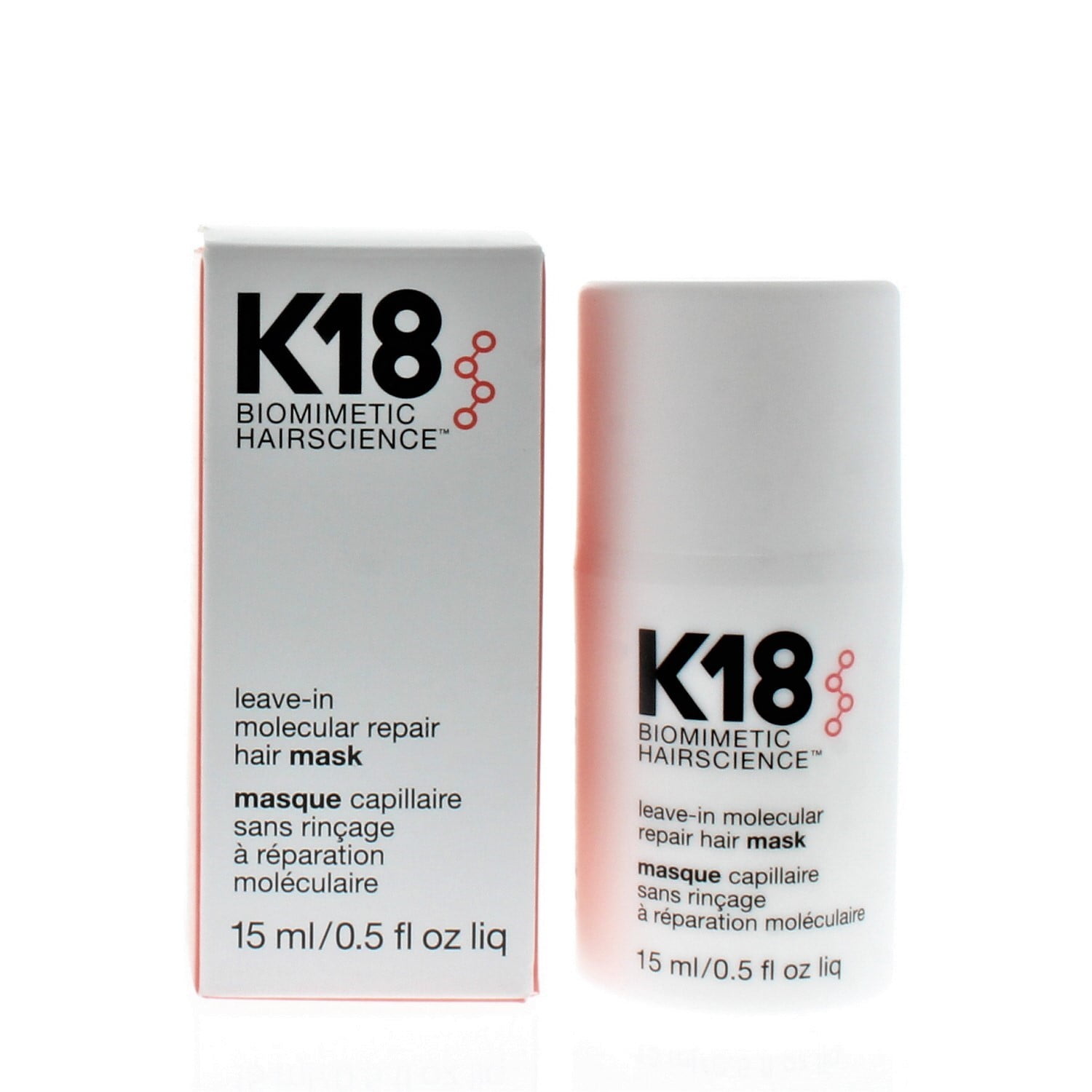 K18 Biomimetic Hairscience Leave-In Molecular Repair Hair Mask 0.5oz/15ml - Walmart.com