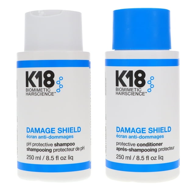 K18 DAMAGE SHIELD pH Protective Shampoo 8.5 oz & DAMAGE SHIELD pH Protective Conditioner 8.5 oz ...