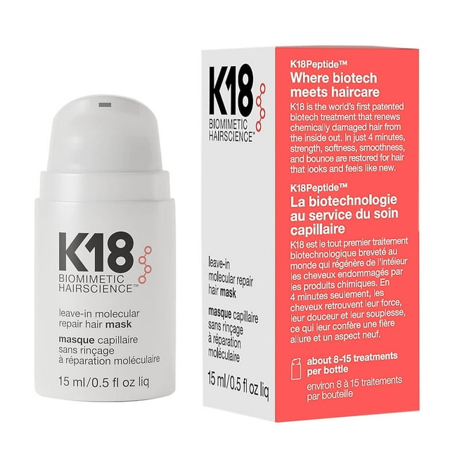 K18 Leave-In Molecular Repair Hair Mask 0.5 oz - Shop Black Friday Deals for 2024! - Walmart.com