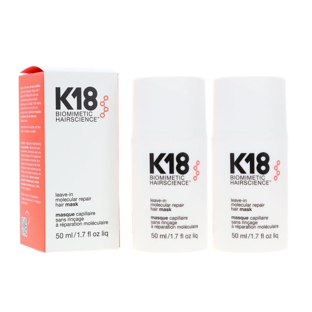 K18‘ Leave-In Molecular Hair Mask, Repairs Dry or Damaged Hair, 1.7 Fl Oz - Walmart.com
