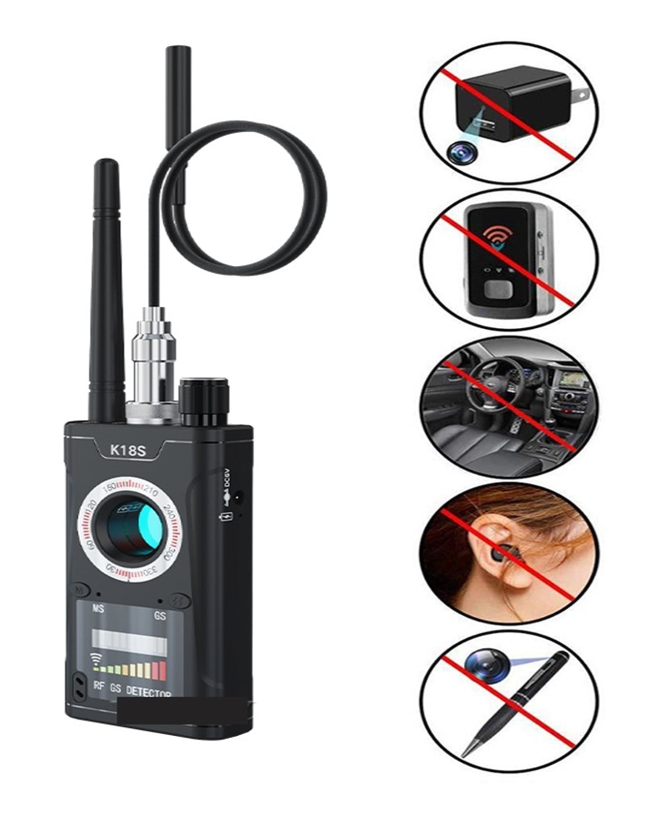 K18S Upgrade Signal Hidden Camera Detector Anti Spy Candid Pinhole ...