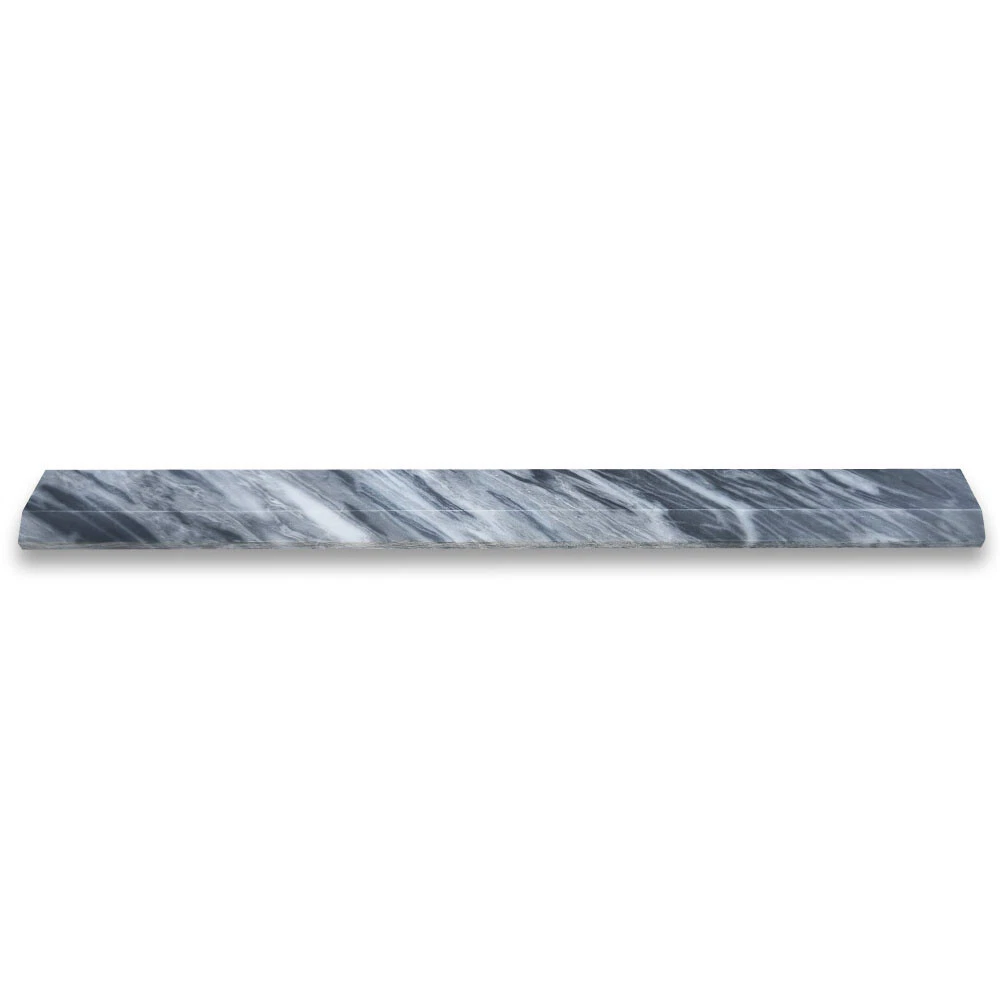 K19H Bardiglio Gray Marble Beveled Pencil Edging Trim Molding Honed ...