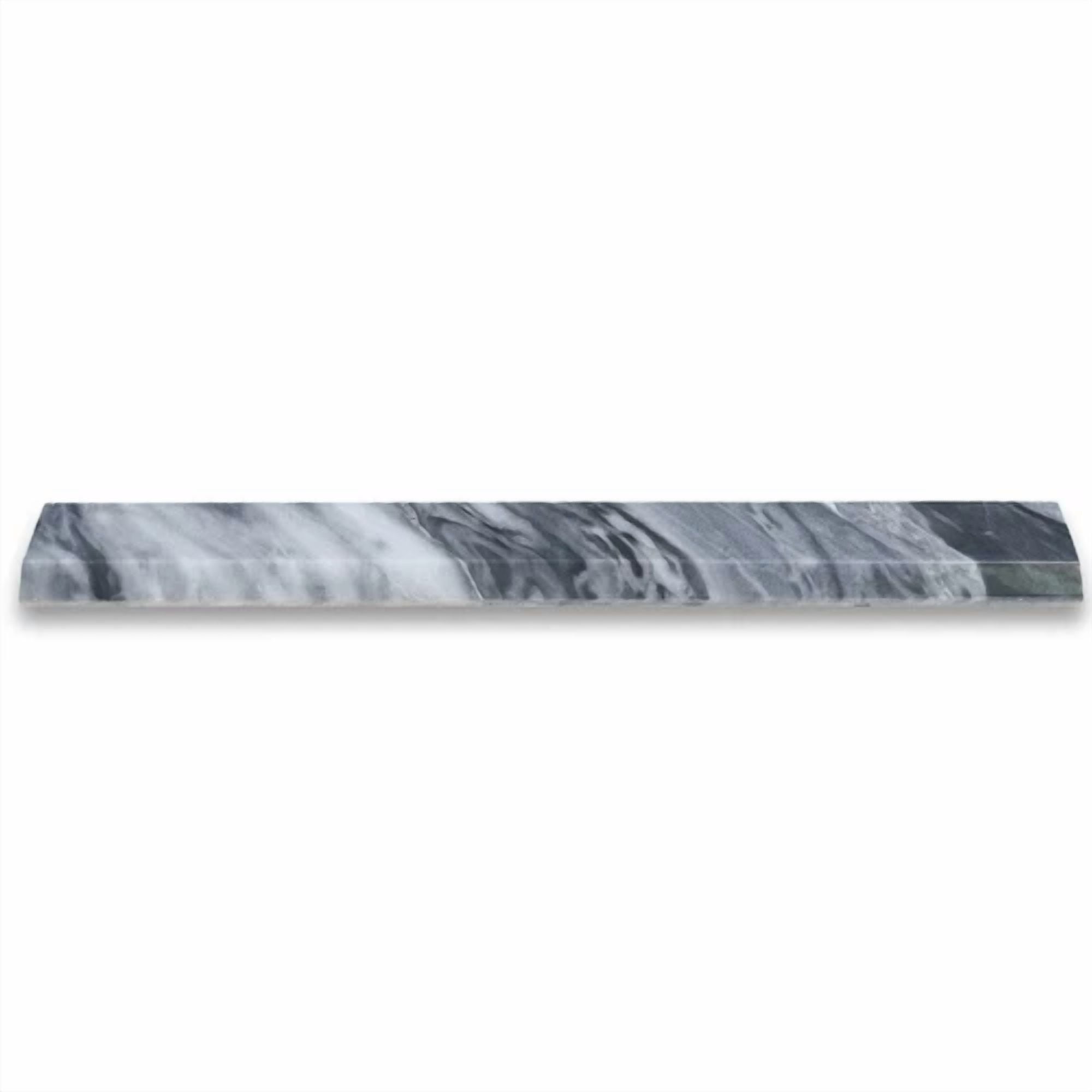 K19P Bardiglio Gray Marble Beveled Pencil Edging Trim Molding Polished ...