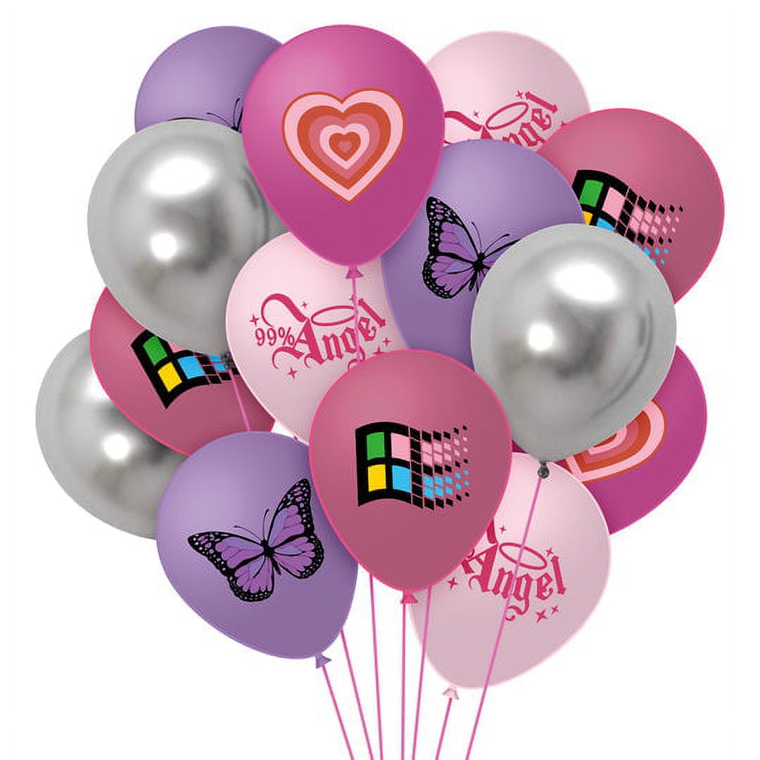 K1tpde 50PCS Y2k Early 2000s Pink Party Balloons for Girls, Y2k Themed ...