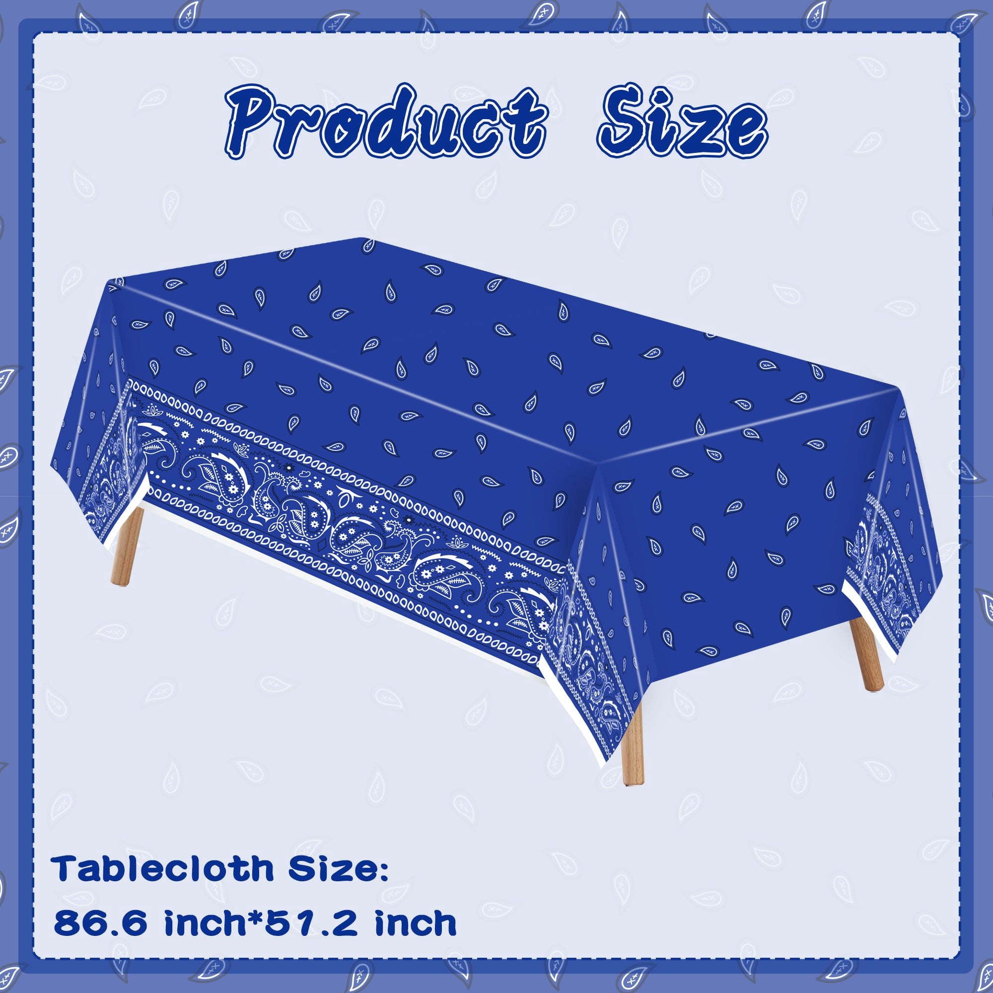Blue Bandana Party Tablecloths Cholo Gangsta Theme Bandana - Walmart.com