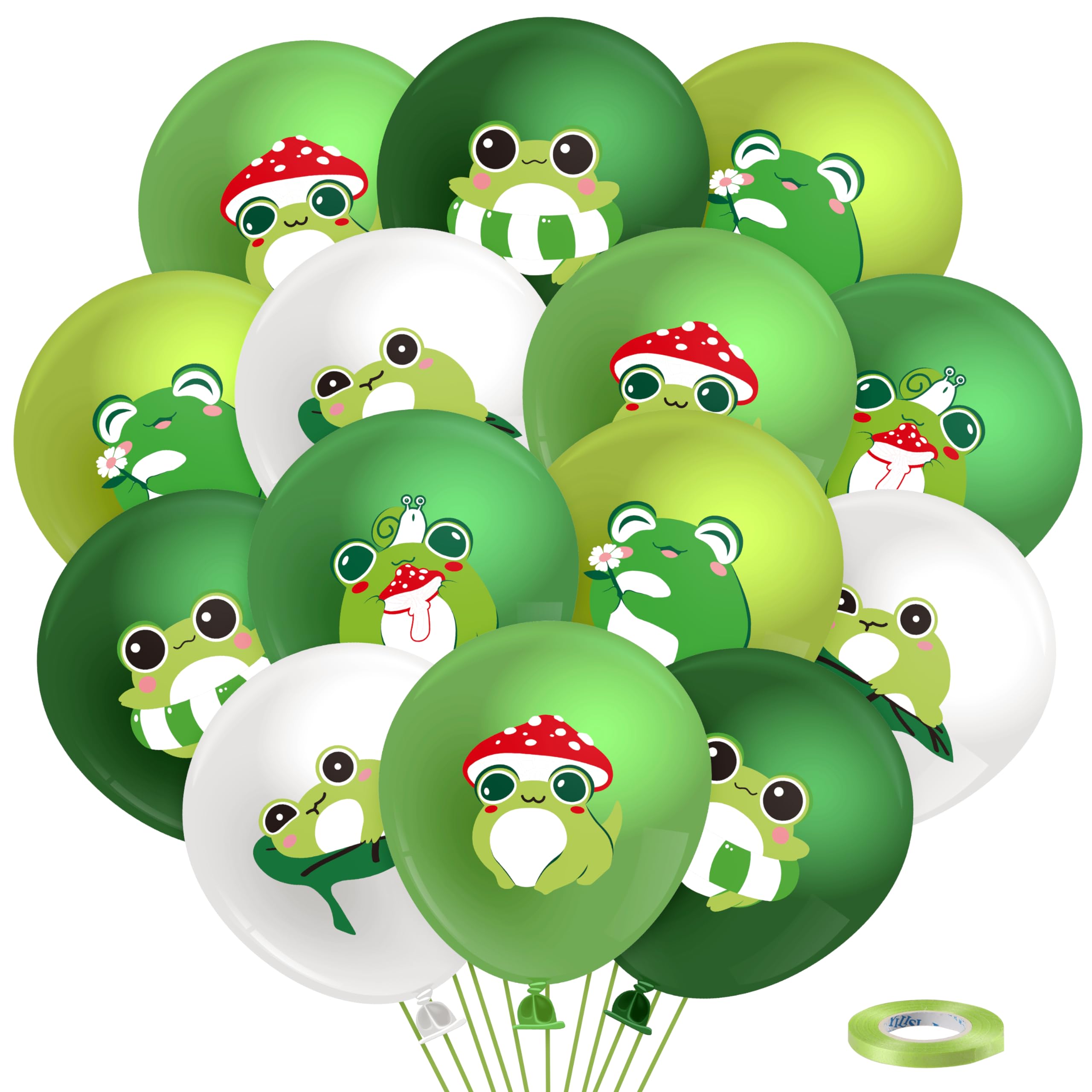 K1tpde Frog Party Balloons DHF10 Decorations - 50PCS Cute Animal Latex ...