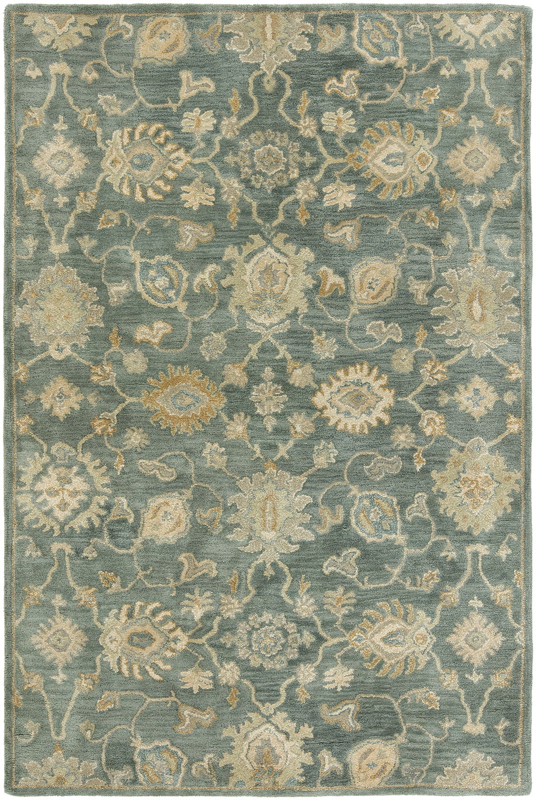 K2 Floor Style Seville Mineral Blue Hand-Tufted Wool & Silkette? Area ...