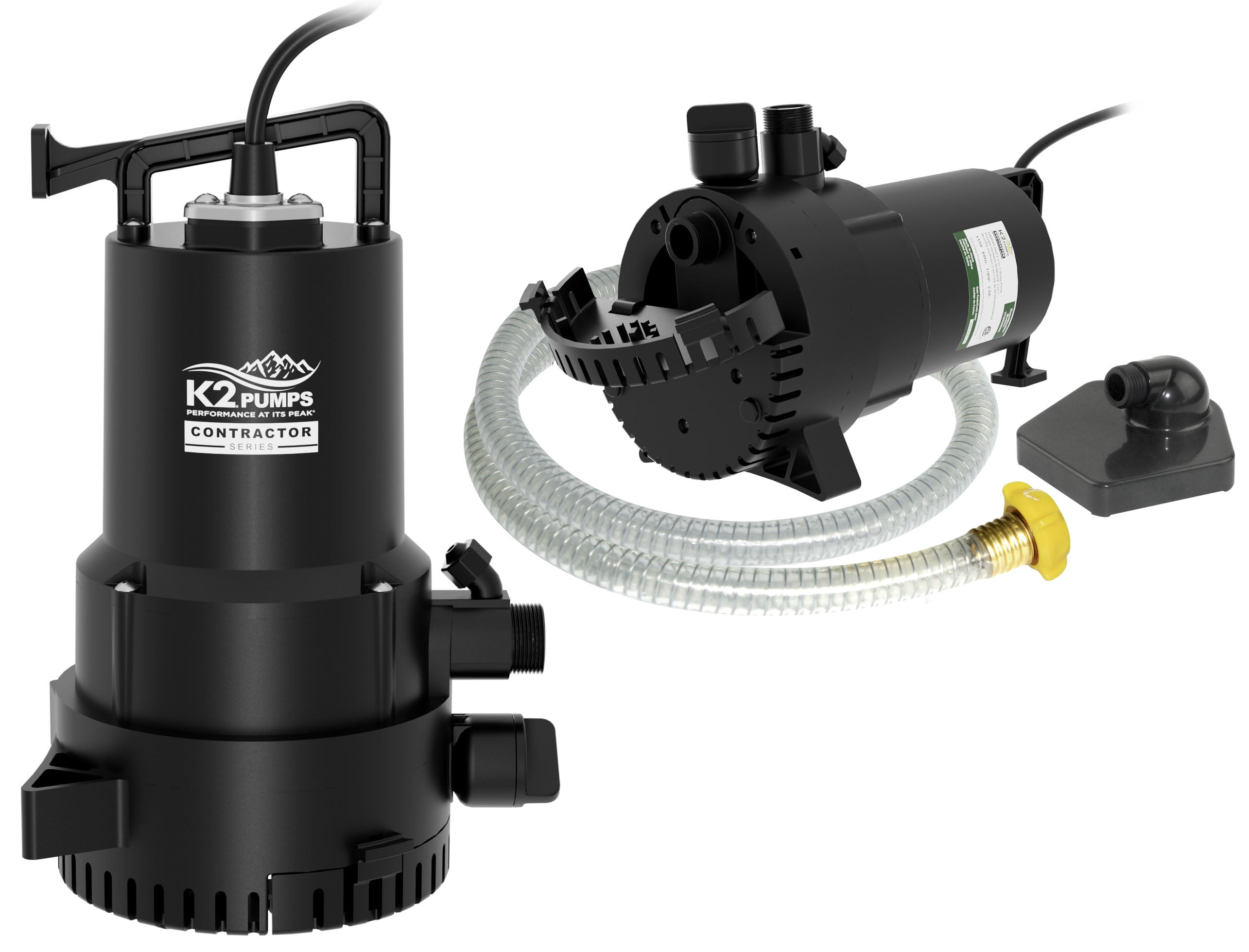 K2 Pumps 1/4 HP Harsh Duty Water Multi-Use Pump, Submersible and Non ...