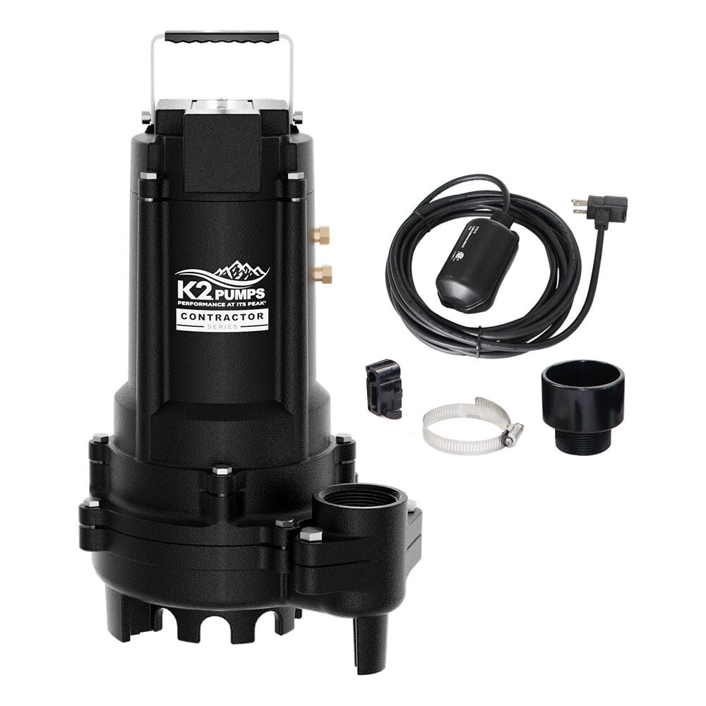 K2 Pumps Contractor Series 3/4 Hp Cast Iron Sump And Effluent Pump ...