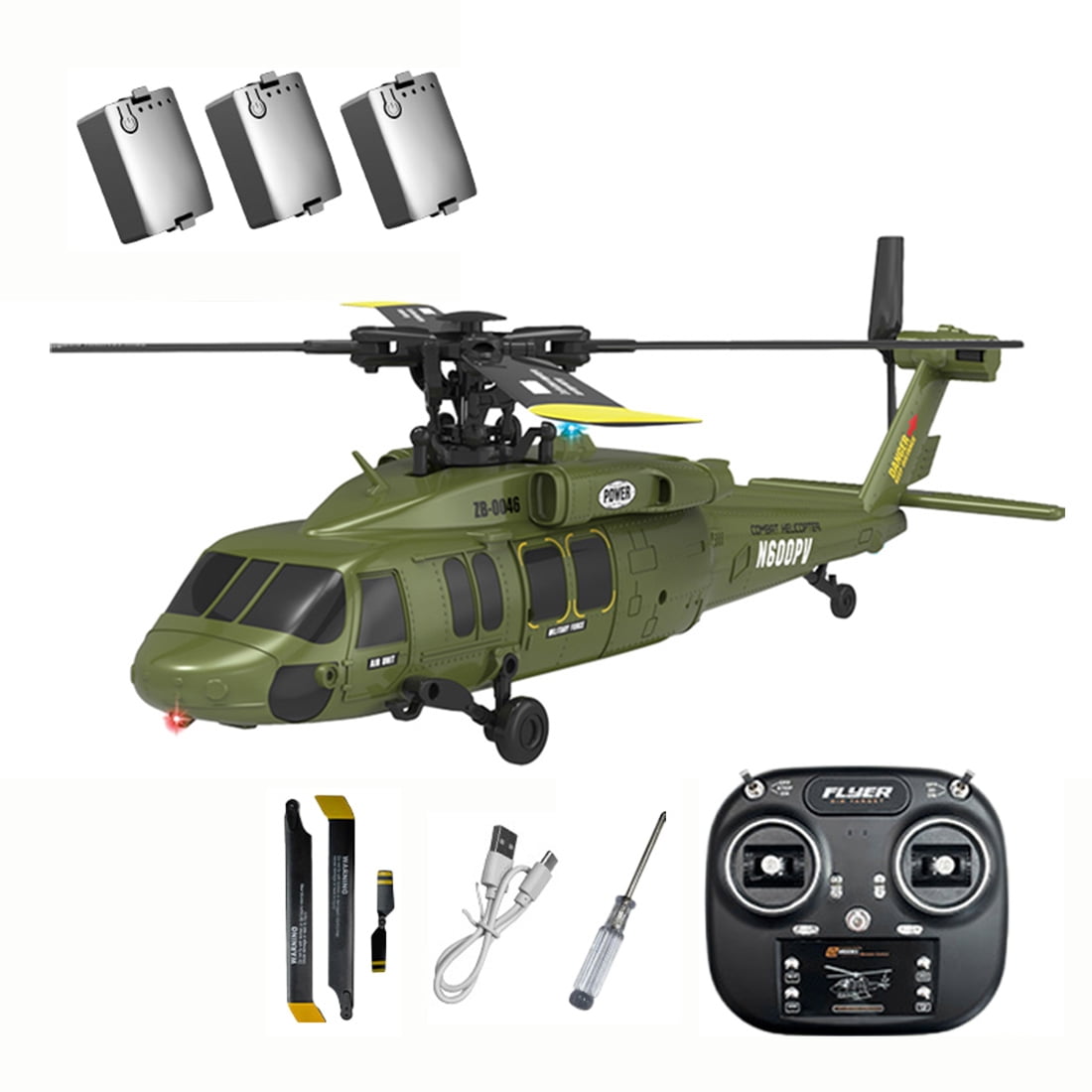 K2000 UH-60 Blackhawk RC Helicopter, 2.4GHz 6 Axis Gyroscope RC ...