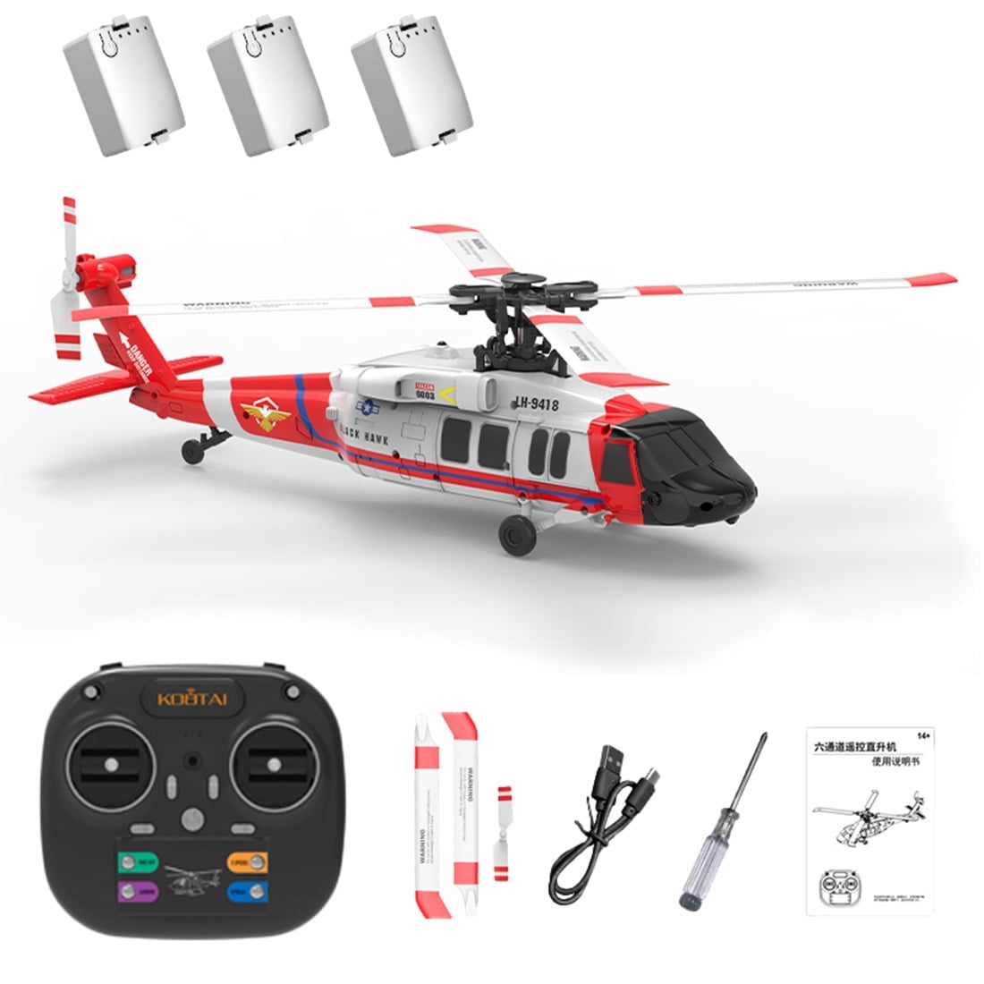K2000 UH-60 Blackhawk RC Helicopter, 2.4GHz 6 Axis Gyroscope RC ...