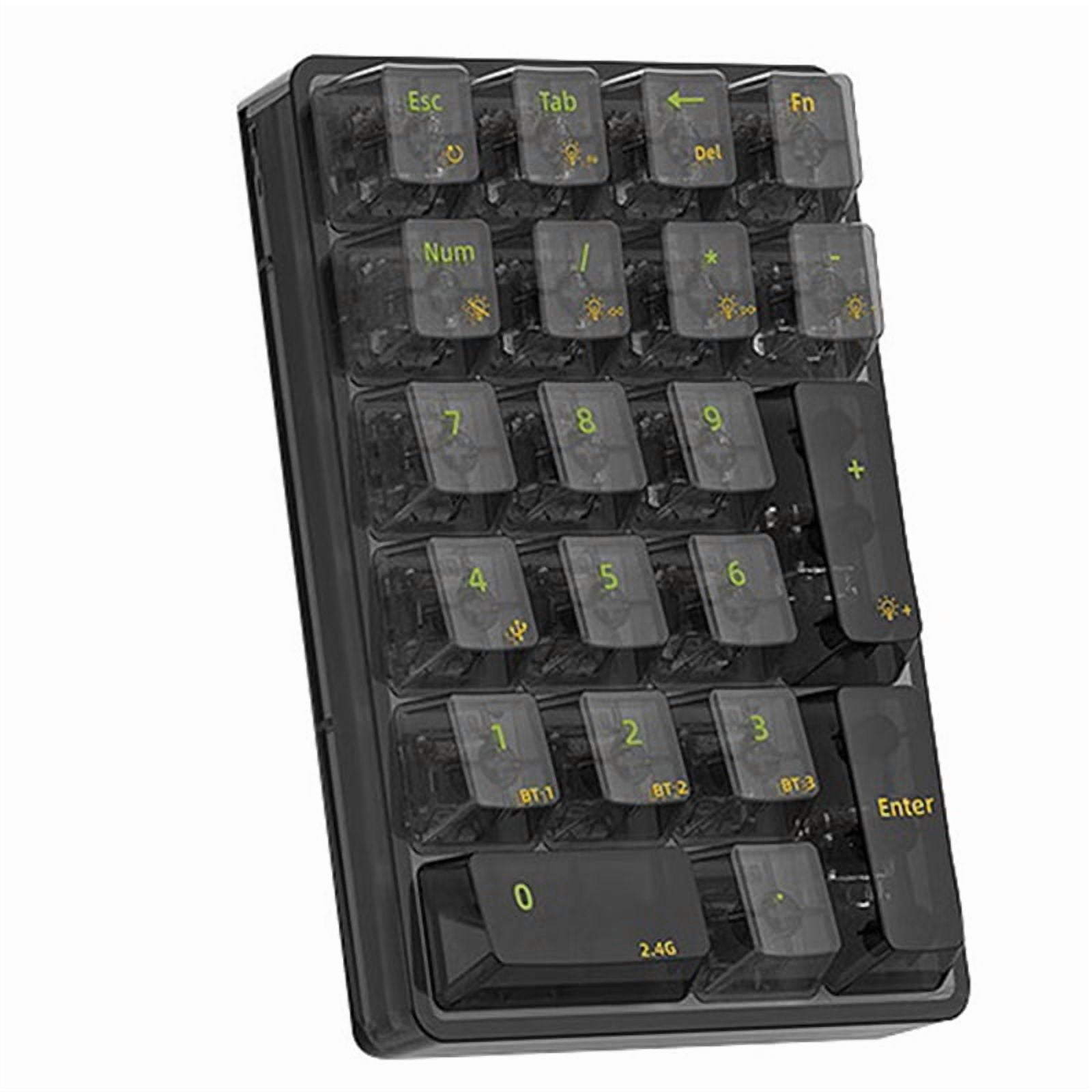 K21 Number Pad Bluetooth Mechanical Keyboard RGB 21Keys Transparent ...