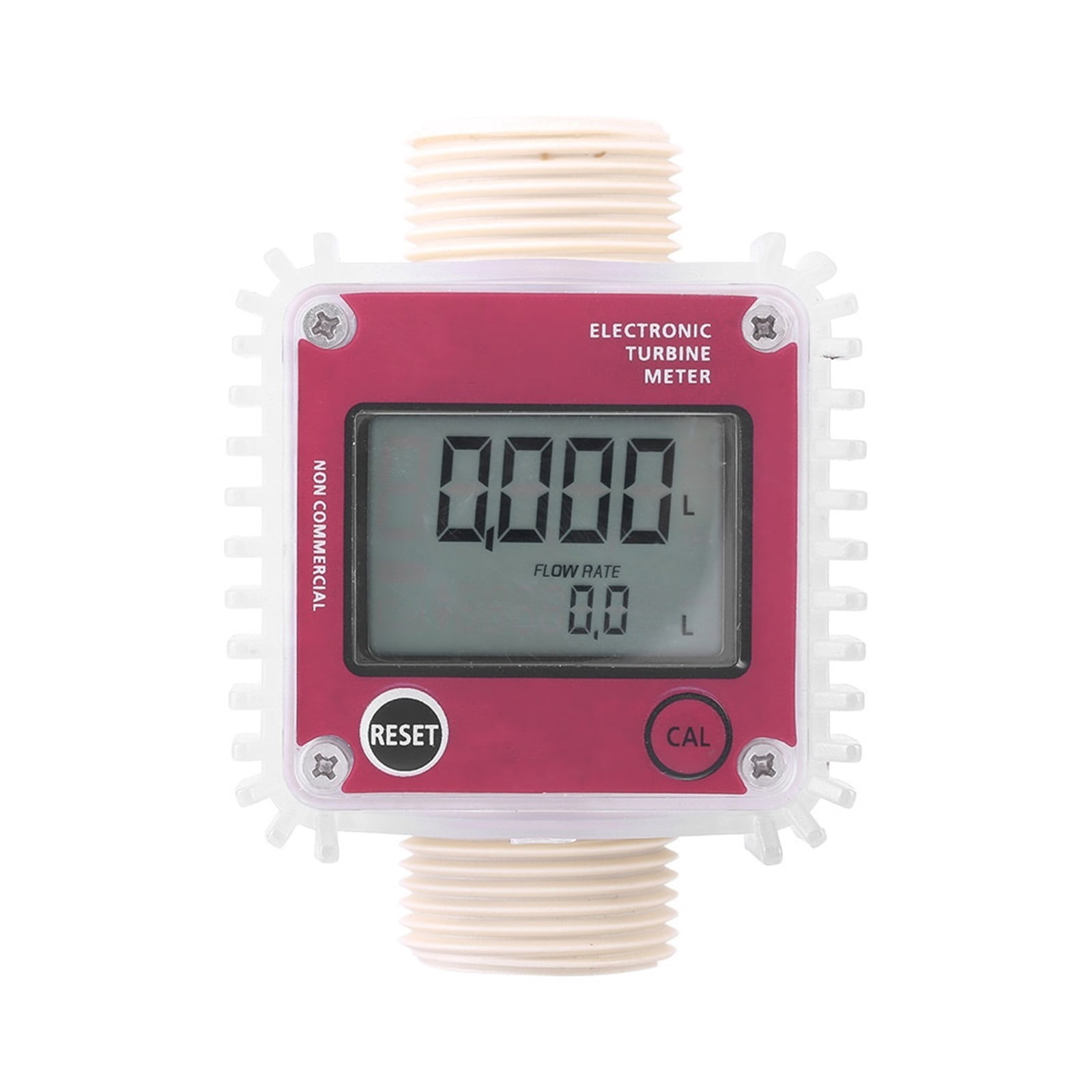 K24 10-120L/Min Oil Fuel Flow Meter Tester Gauge LCD Digital Chemicals ...
