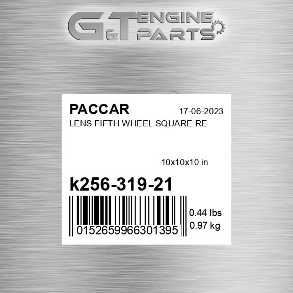 K256-319-21 LENS FIFTH WHEEL SQUARE RE fits Paccar (New OEM) - Walmart.com
