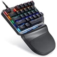 K27 One-Handed Mechanical Mini Gaming Keypad 27 Keys, 9 LED Backlit USB ...