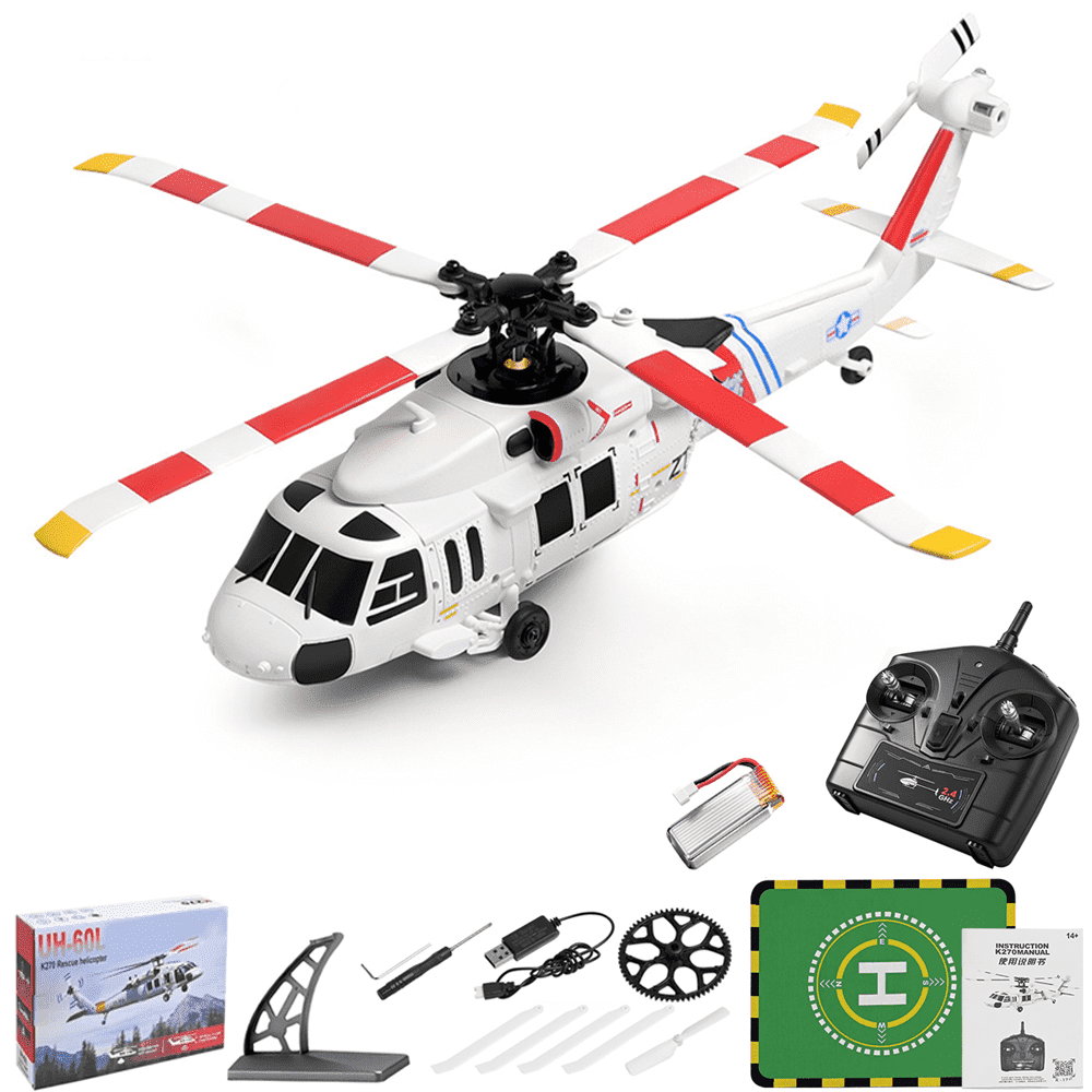 K270 UH-60L BlackHawk RC Helicopter for Adults, 2.4G 4CH 6-Axis Gyro ...