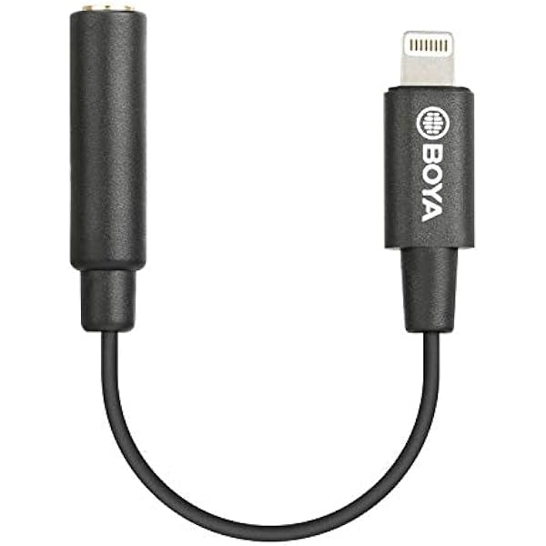 K3 Female 3.5mm TRRS Microphone Adapter Cable to MFi Certified ...