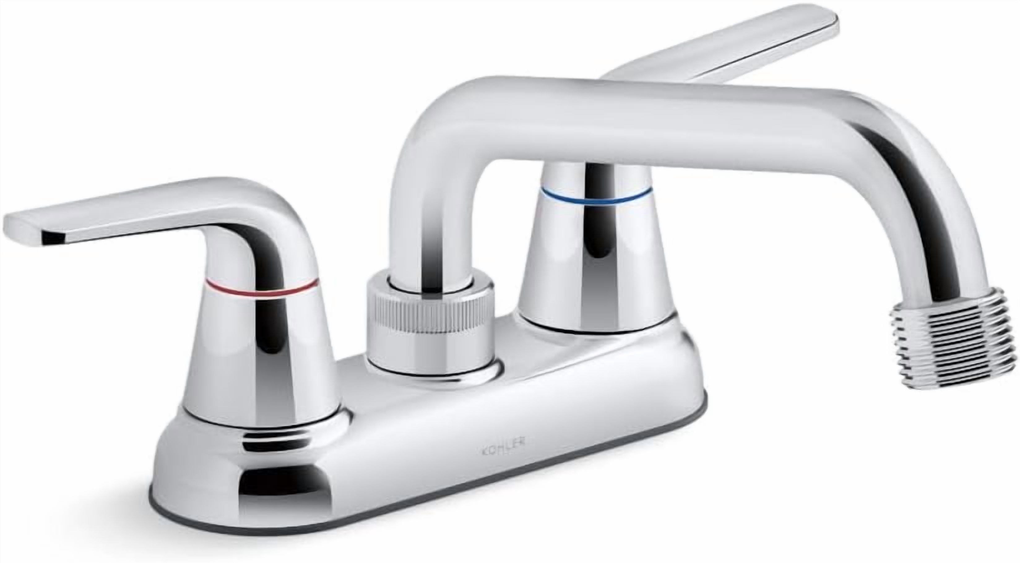 K30619-CP Jolt Polished GPM Widespread Home Kitchen Tap - Includes ...