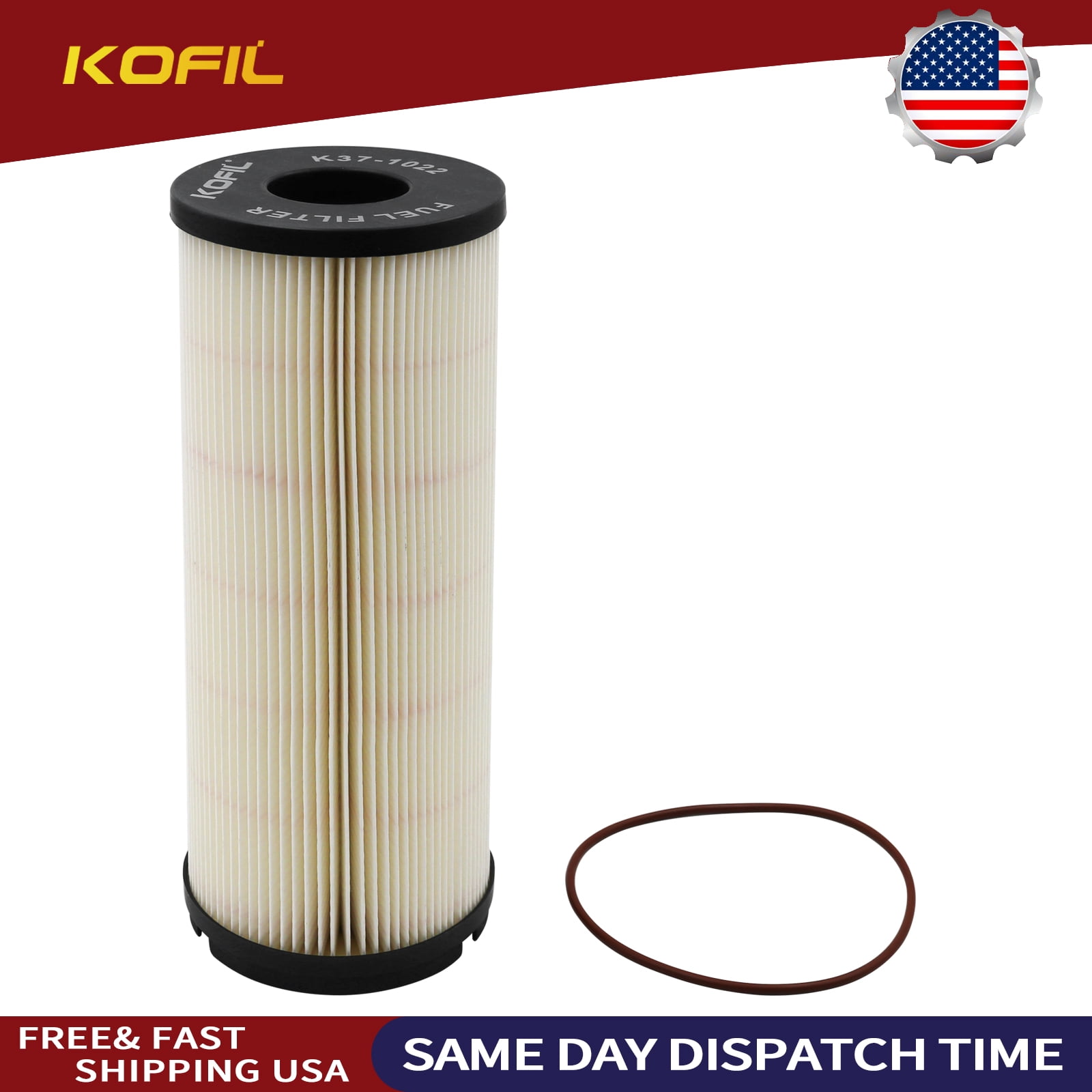 K37-1022 Fuel Filter Compatible with Peterbilt Kenworth Truck EPA 17 MX-13 MX-11 2007-up ...