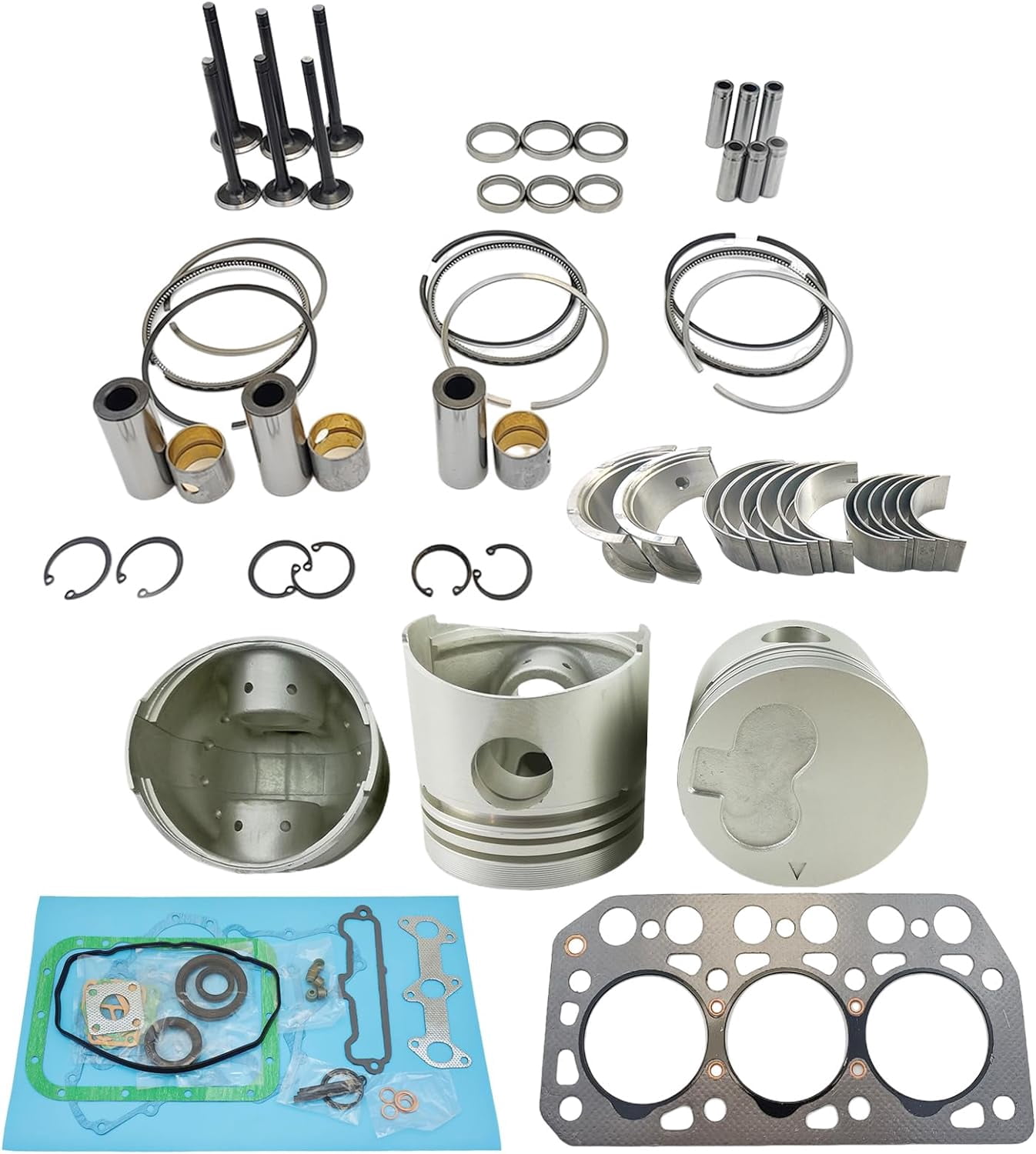 K3E Engine Overhaul Rebuild Kit (No cylinder liner) For Mitsubishi K3E ...