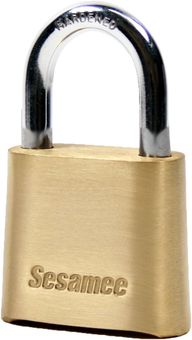 K436 4 Dial Bottom Resettable Combination Brass Padlock with 1-Inch ...