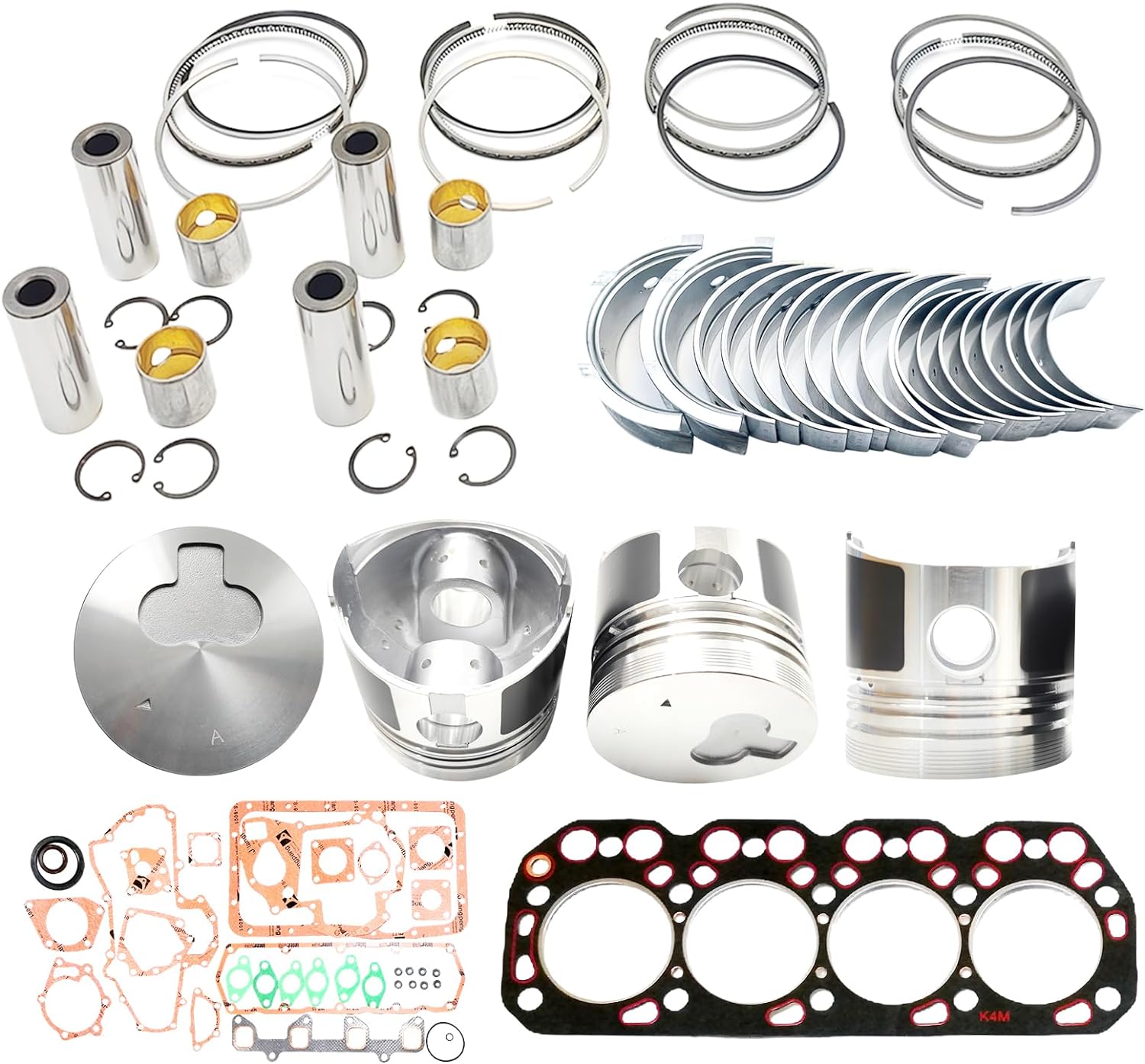 K4M Overhaul Rebuild Kit (No cylinder liner and valve) For Mitsubishi ...